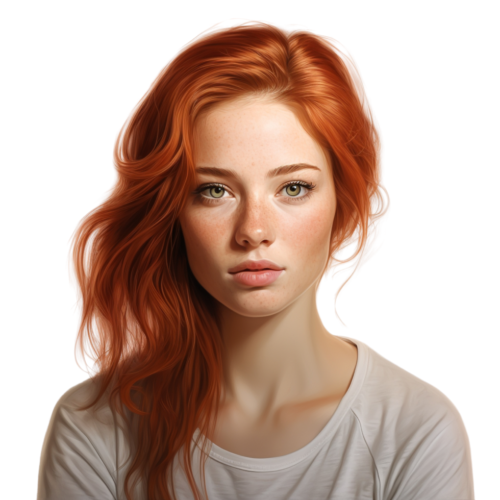 Ai Generated Portrait Of Lovely Young Woman Clip Art 40216179 Png