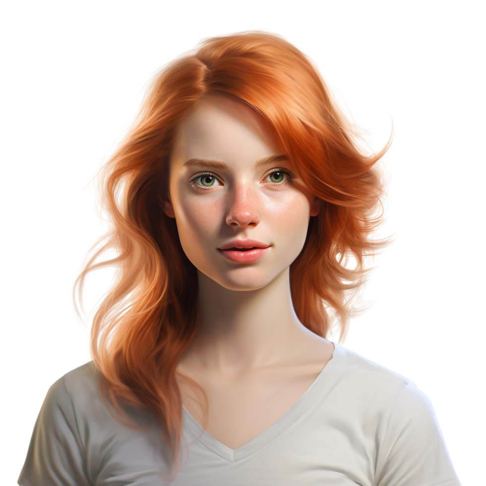 Ai Generated Portrait Of Lovely Young Woman Clip Art 40216232 Png