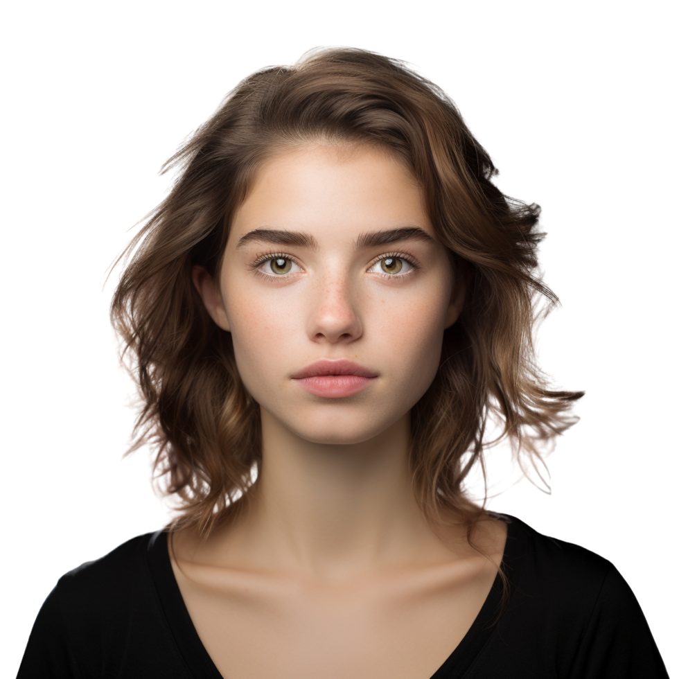 Ai Generated Portrait Of Lovely Young Woman Clip Art 40216233 Png