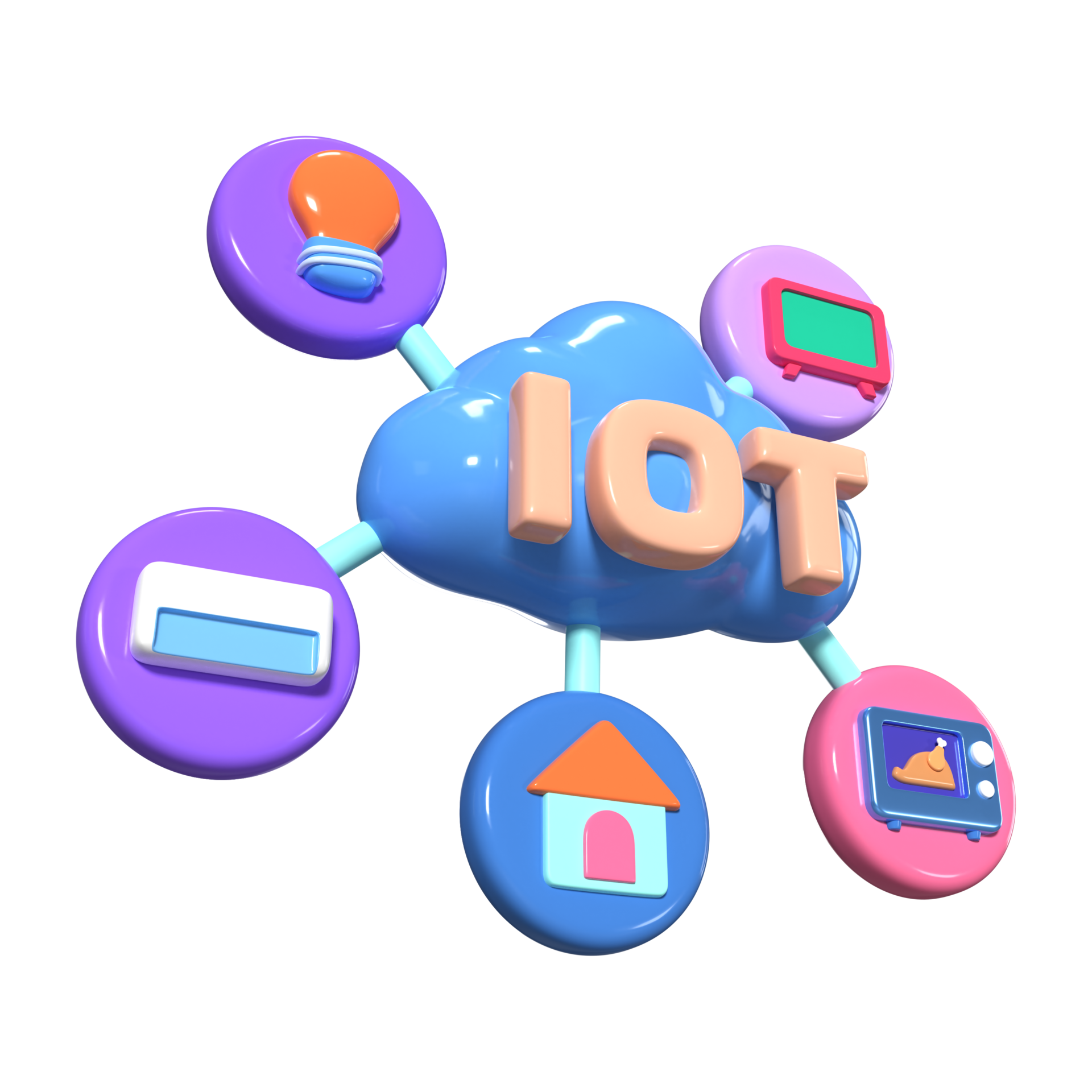 IOT 3D Illustration Icon 40248008 PNG