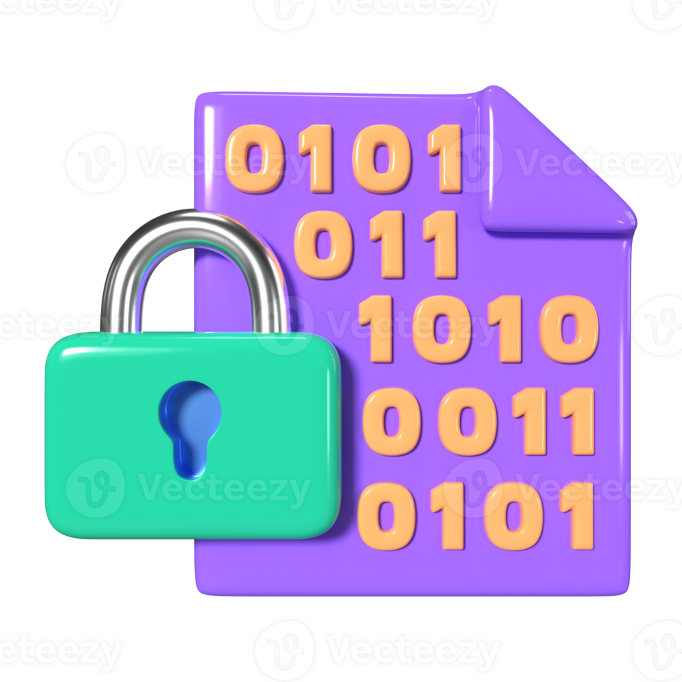 Encryption 3d Illustration Icon 40248015 Png