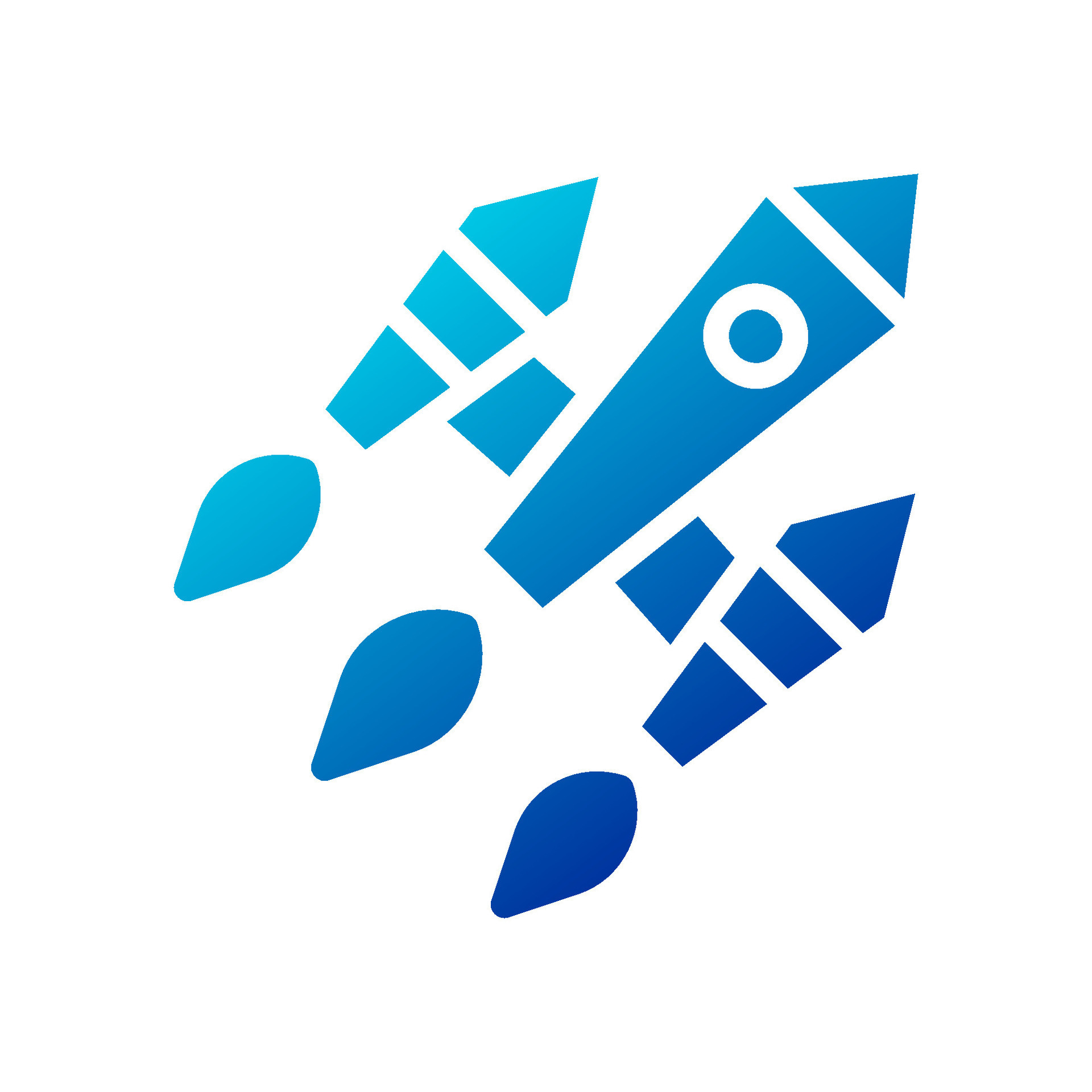 Rocket icon solid gradient blue business symbol illustration. 40255327 ...
