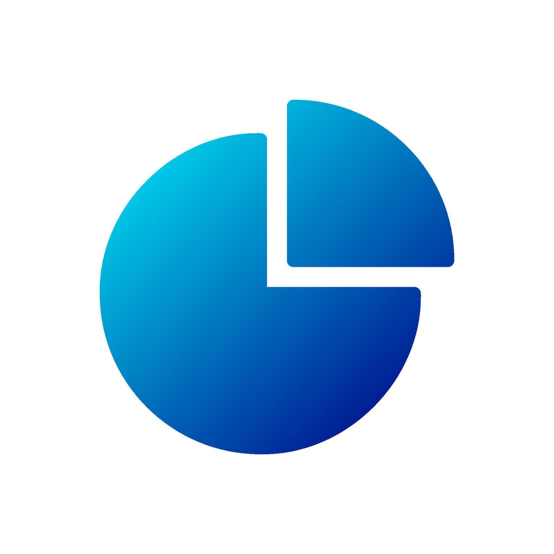 Chart icon solid gradient blue business symbol illustration. 40255339 ...