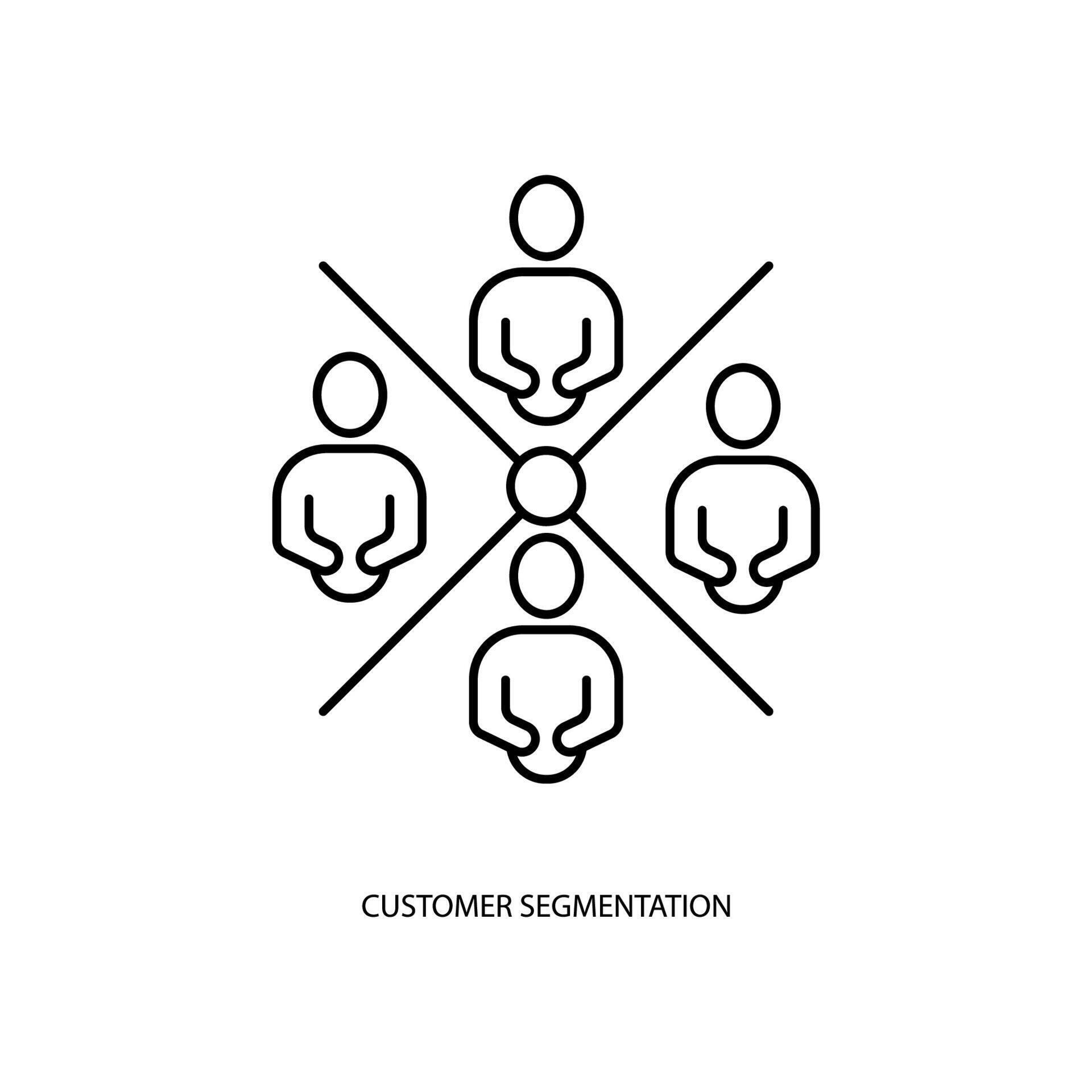 Customer Segmentation Concept Line Icon Simple Element Illustration