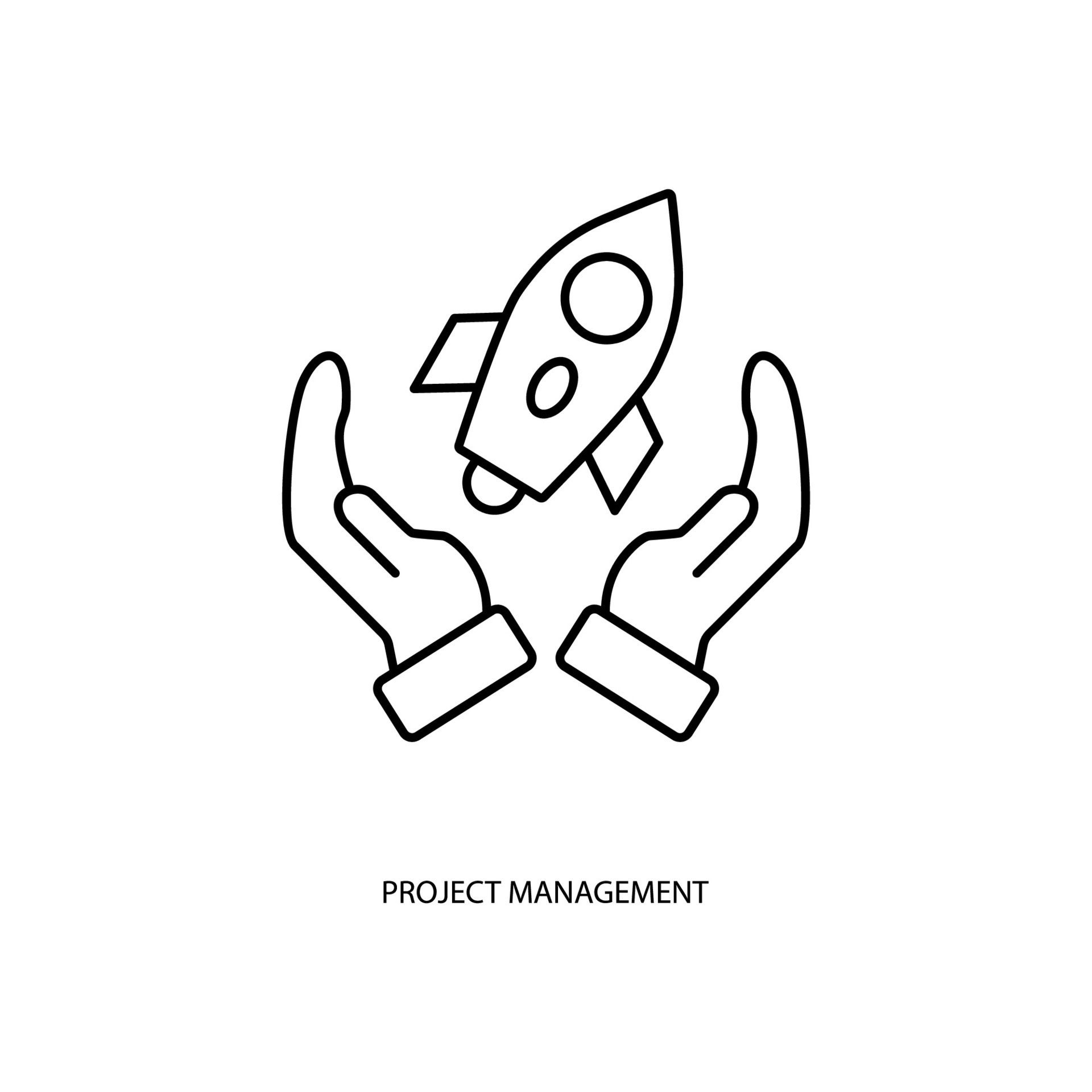 project management concept line icon. Simple element illustration ...