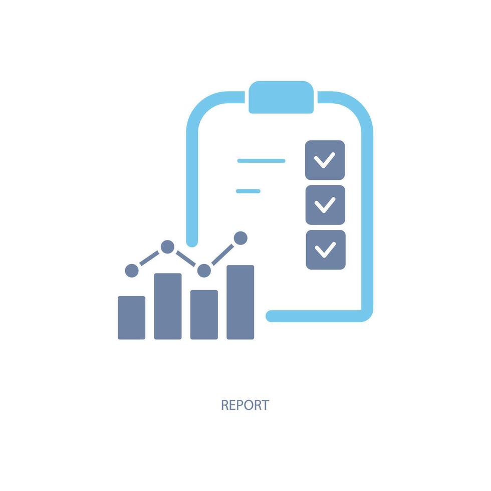 report concept line icon. Simple element illustration. report concept outline symbol design ...