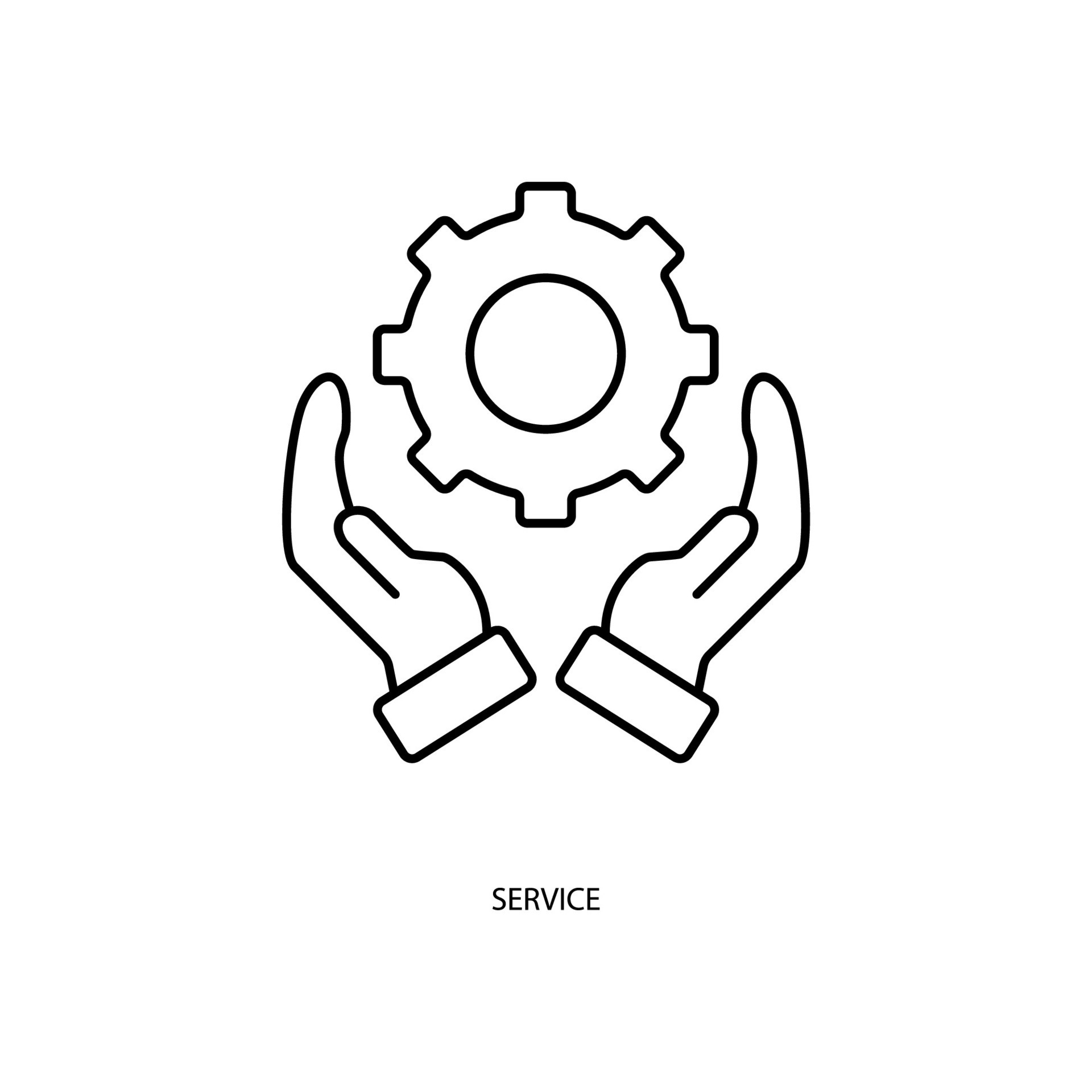 service concept line icon. Simple element illustration. service concept ...