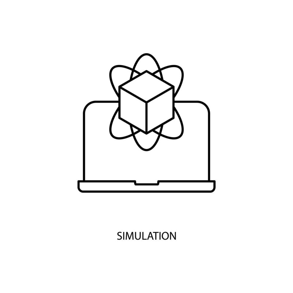 simulation concept line icon. Simple element illustration. simulation ... simulation concept line icon. Simple element illustration. simulation ...