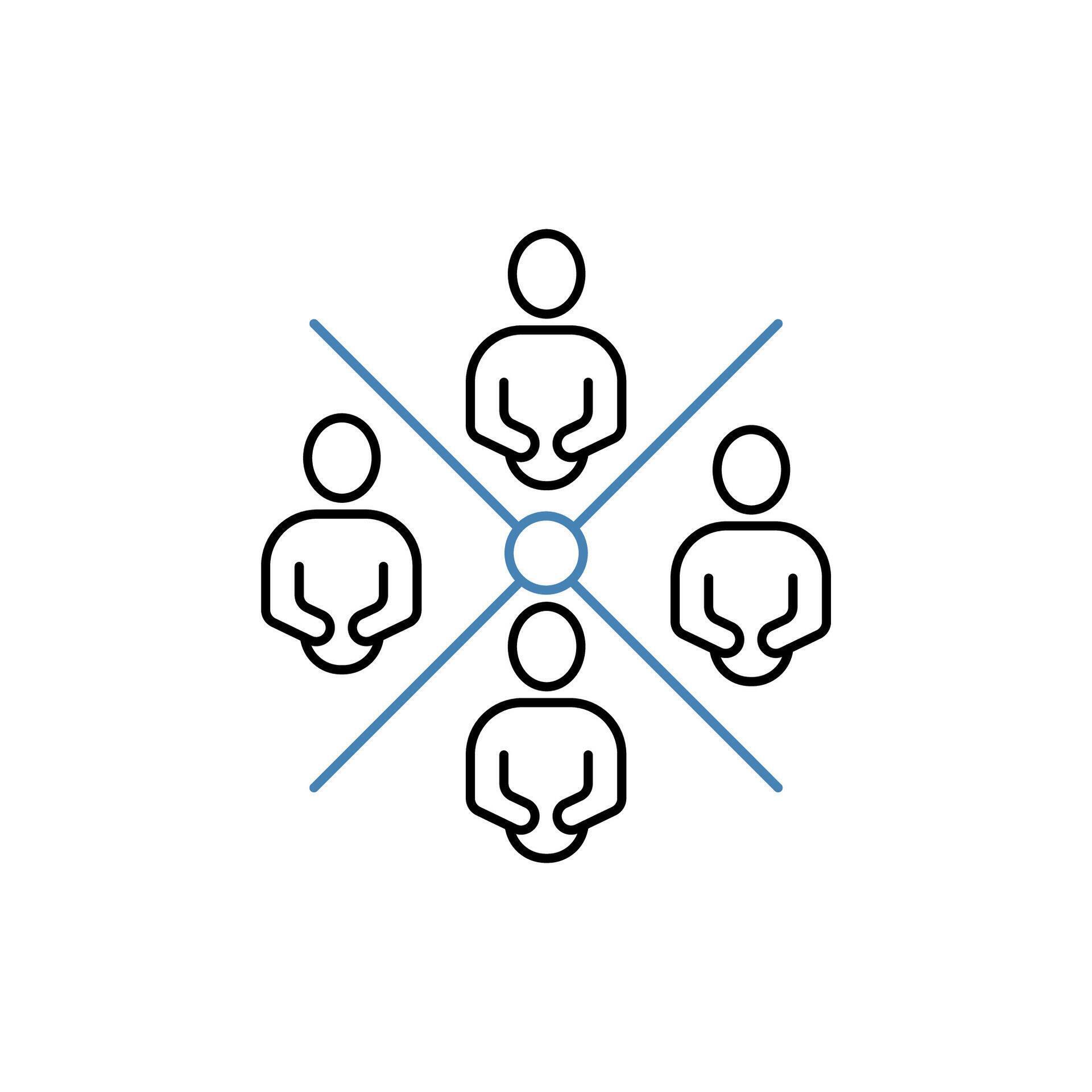 customer segmentation concept line icon. Simple element illustration ...