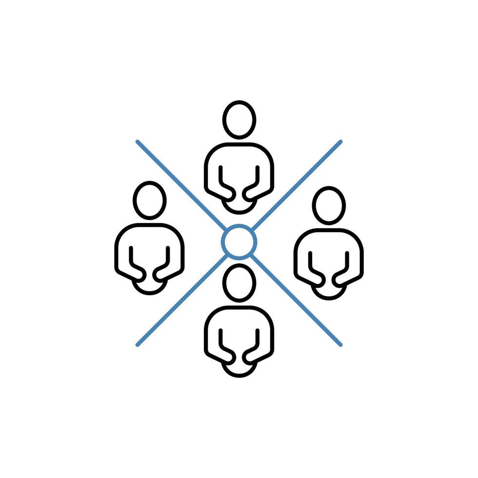 Customer Segmentation Concept Line Icon Simple Element Illustration