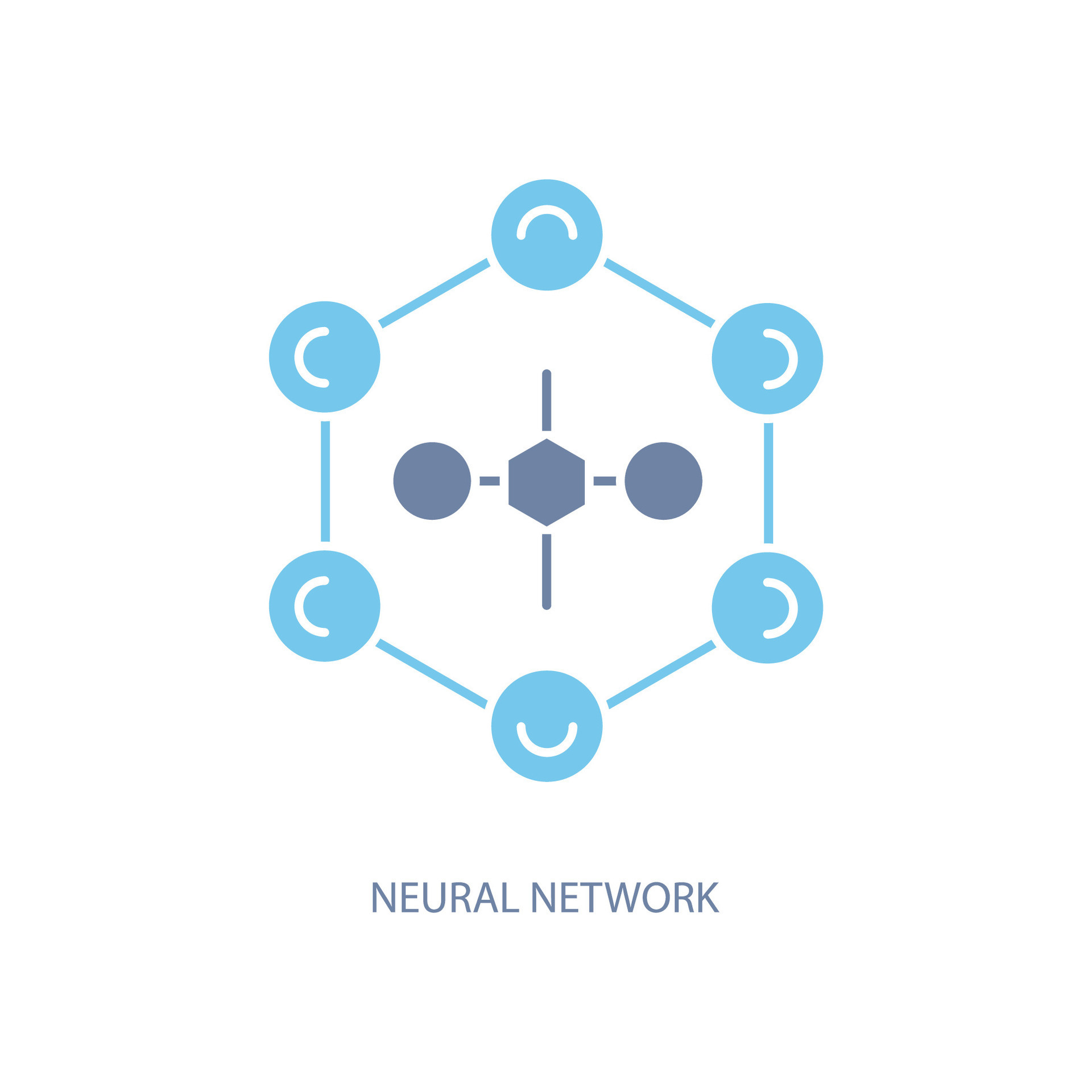 Neural Network Concept Line Icon Simple Element Illustrationneural Network Concept Outline