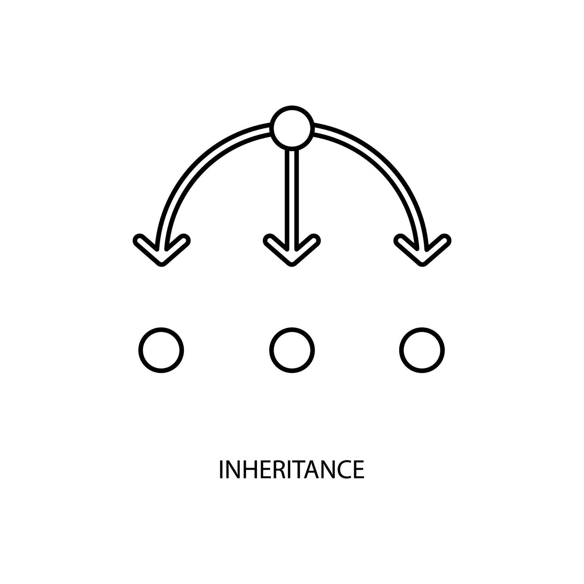 inheritance concept line icon. Simple element illustration. inheritance ...