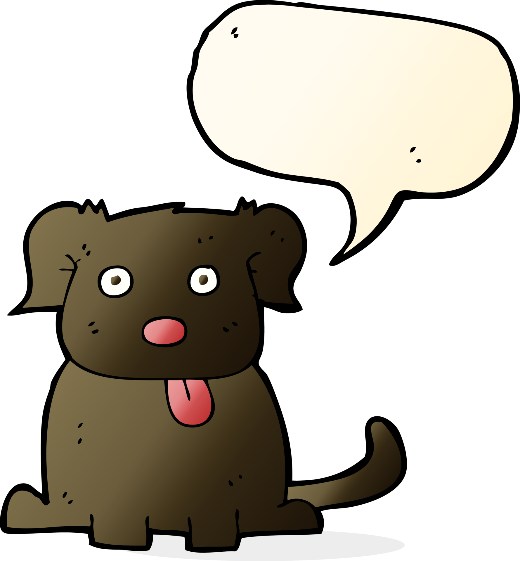 cartoon dog with speech bubble 40264274 PNG