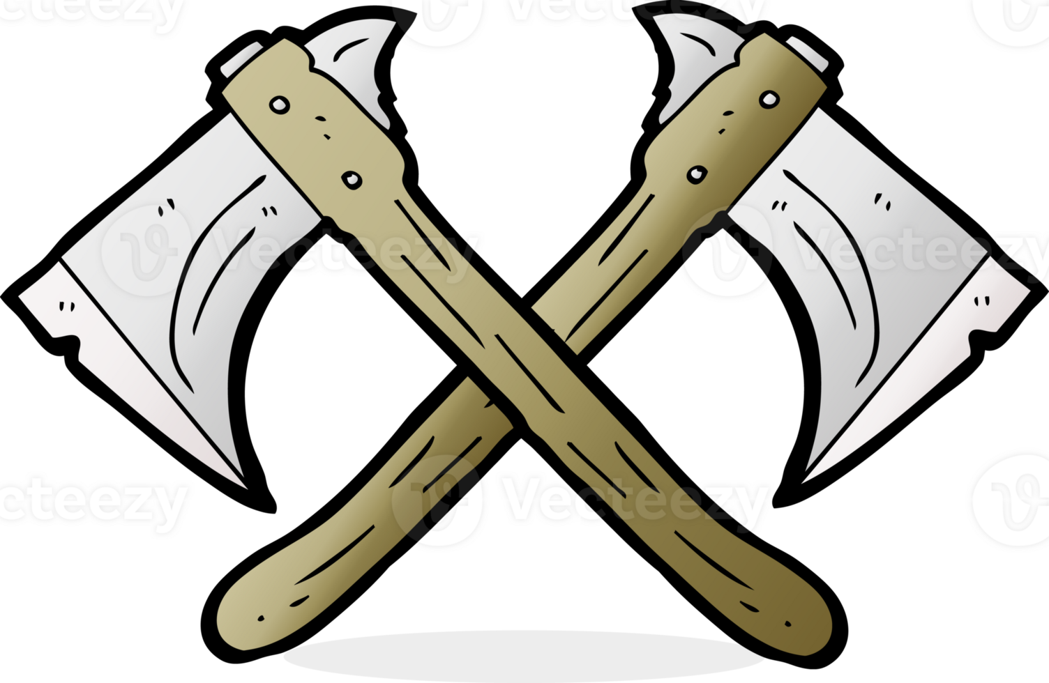 Hand Drawn Cartoon Crossed Axes 40264964 Png