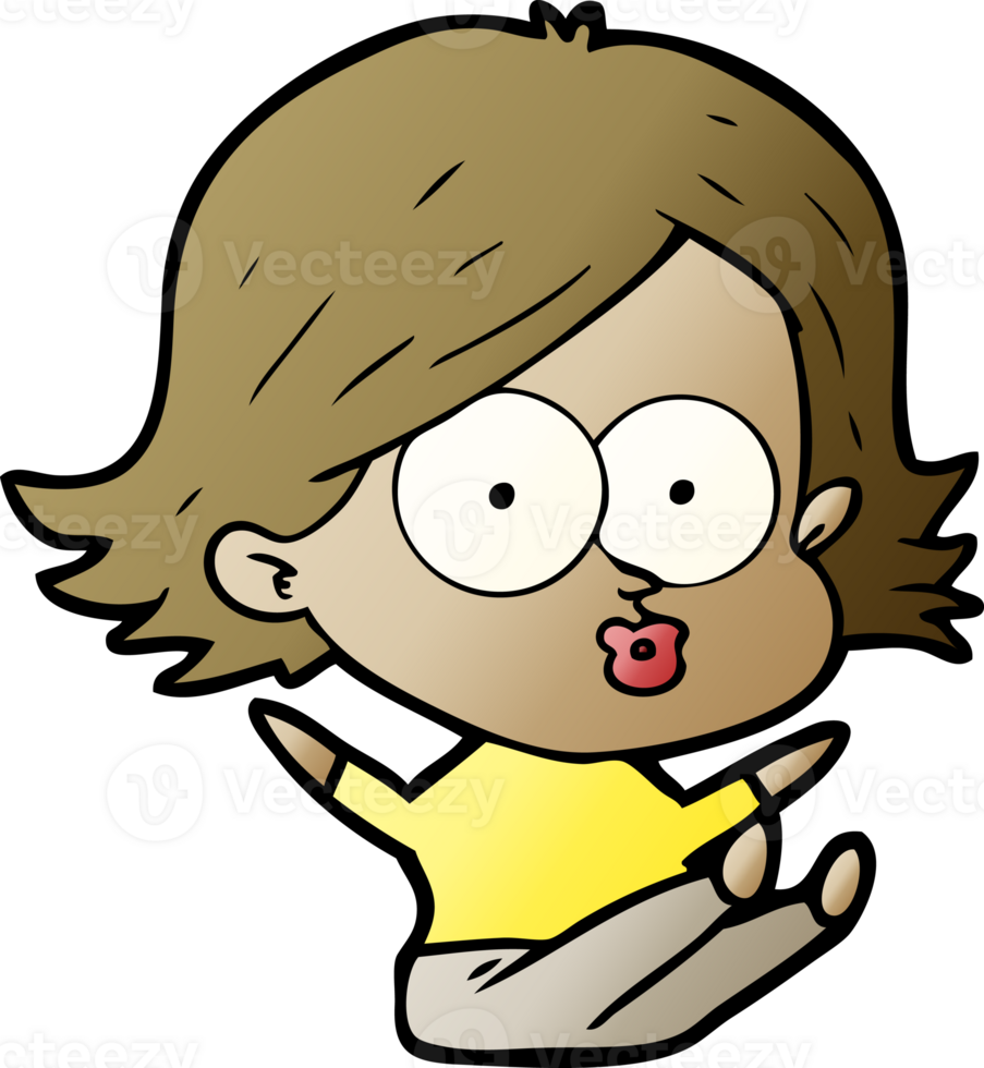 Cartoon Girl Pouting 40265668 Png