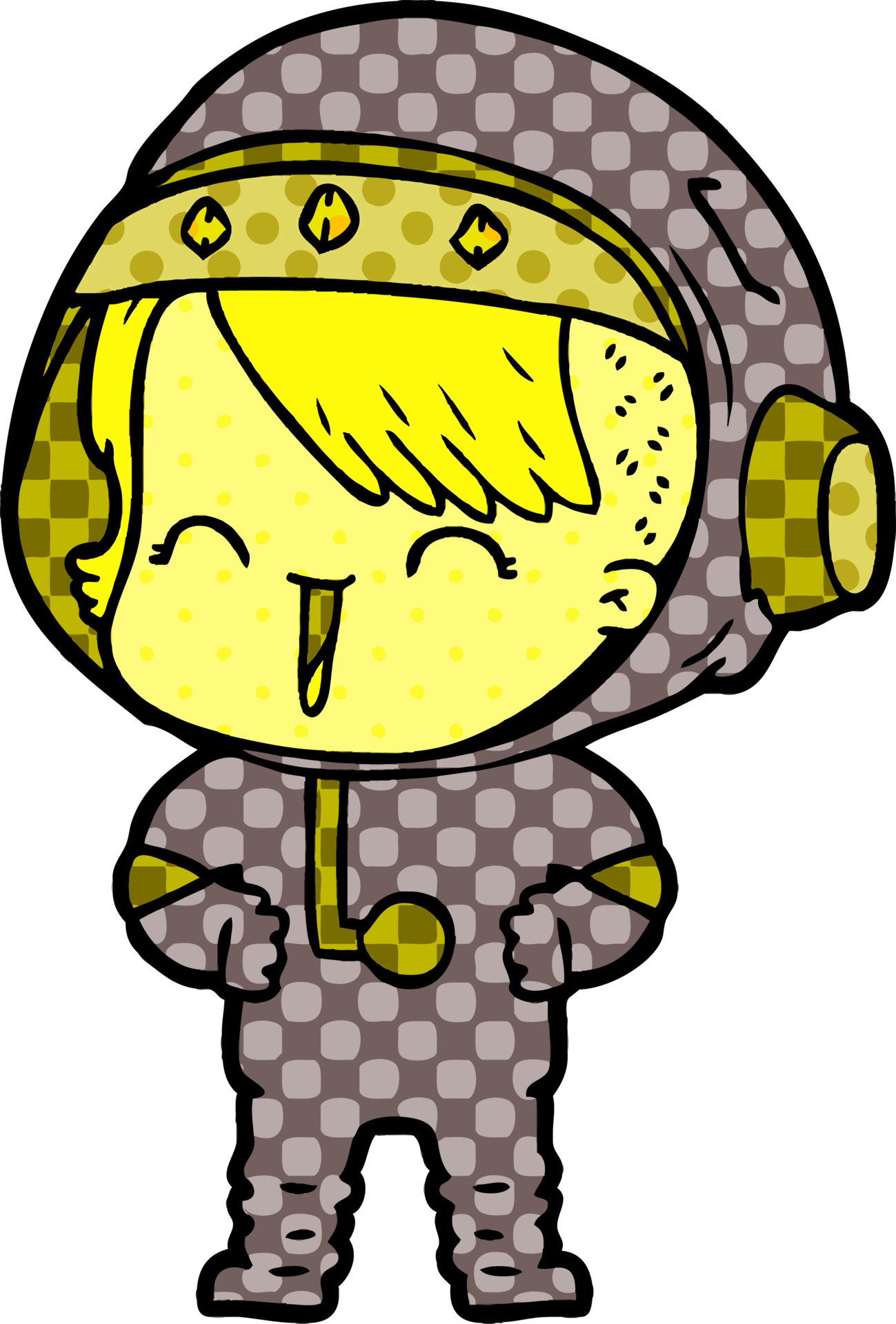 Happy Cartoon Space Girl 40266273 Png