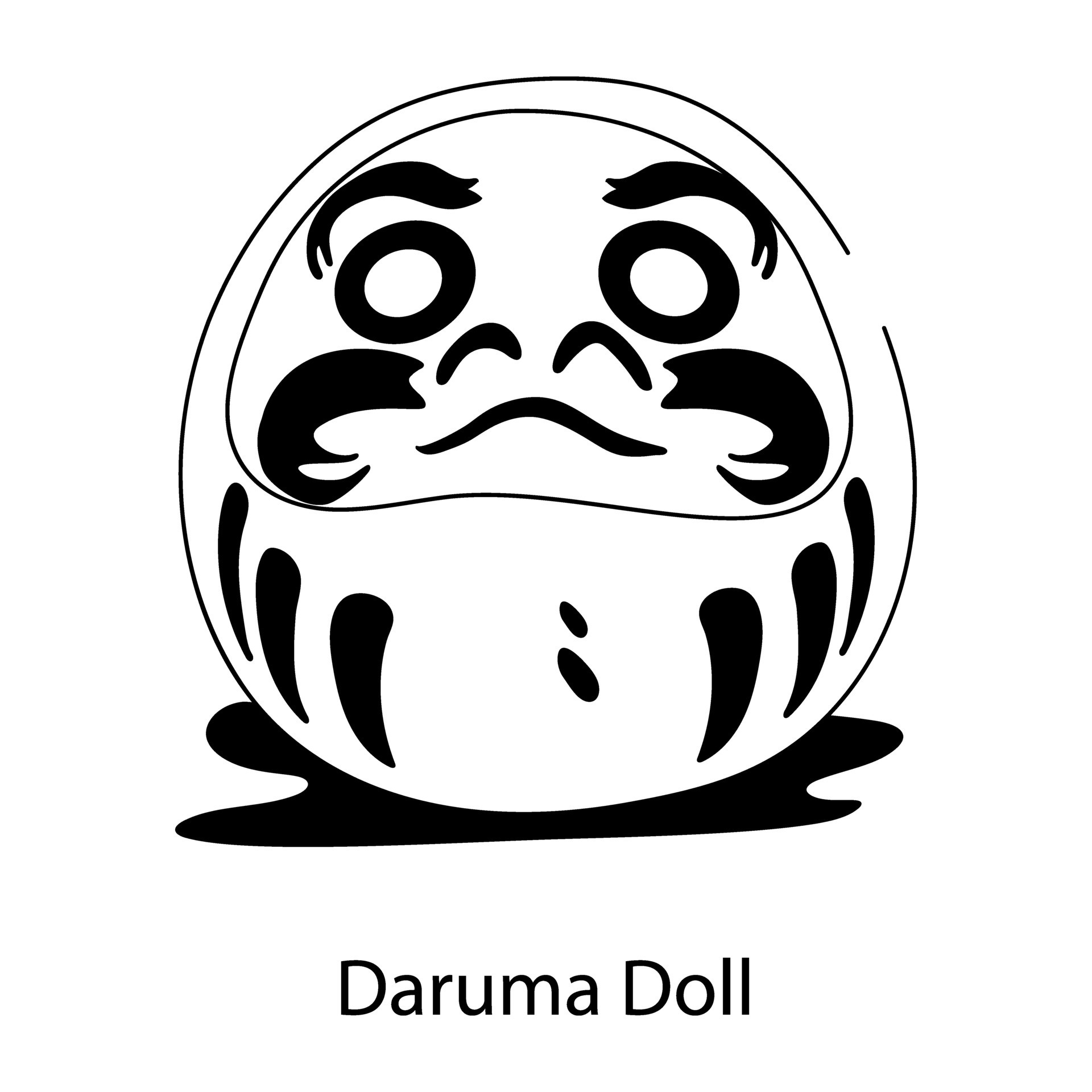Trendy Daruma Doll 40266829 Vector Art at Vecteezy