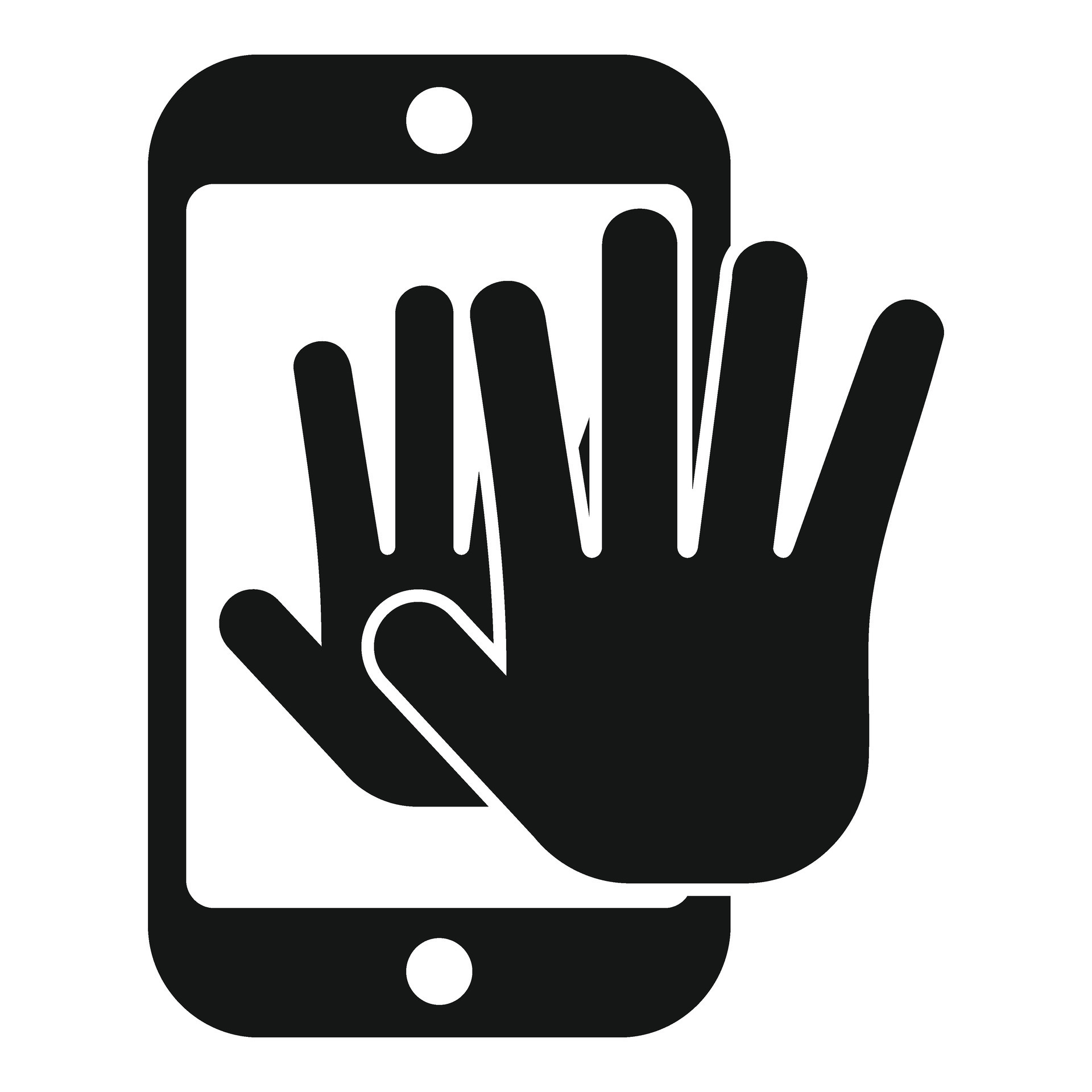 Palm Phone Scanning Icon Simple Vector Security System 40269322 Vector