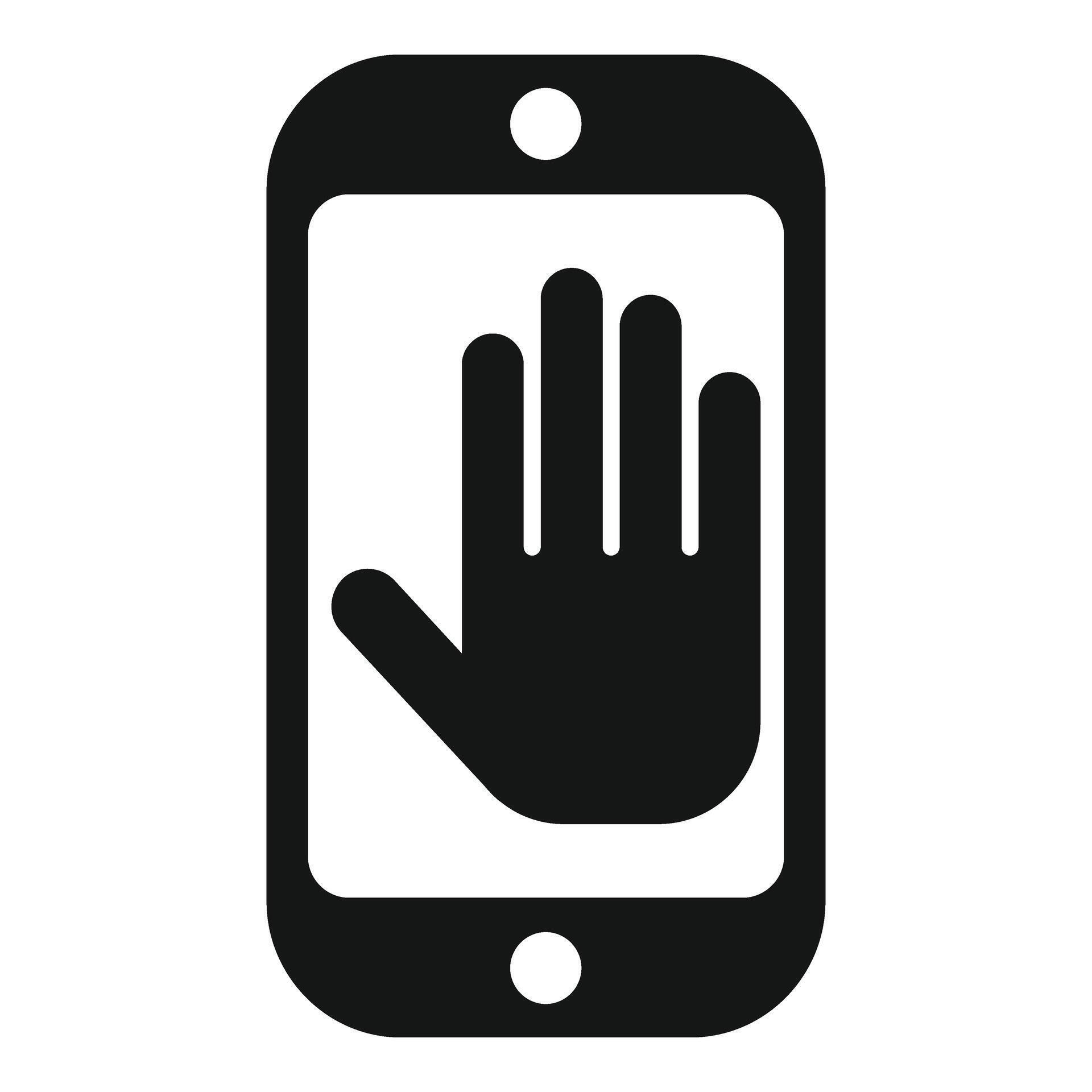 Phone Palm Scan Icon Simple Vector Rec Tone Data 40269562 Vector Art