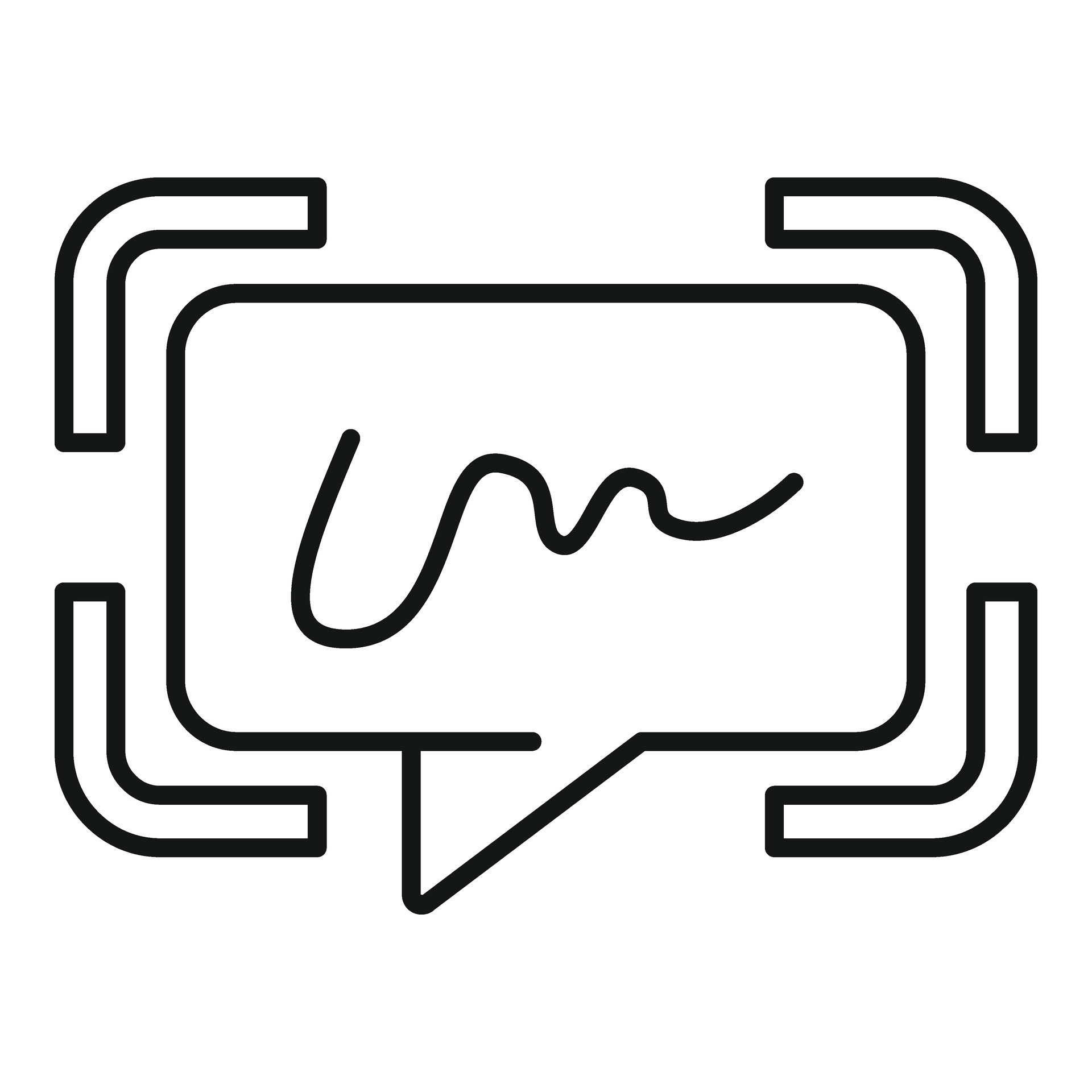 Handwriting Identification Message Icon Outline Vector Check Data