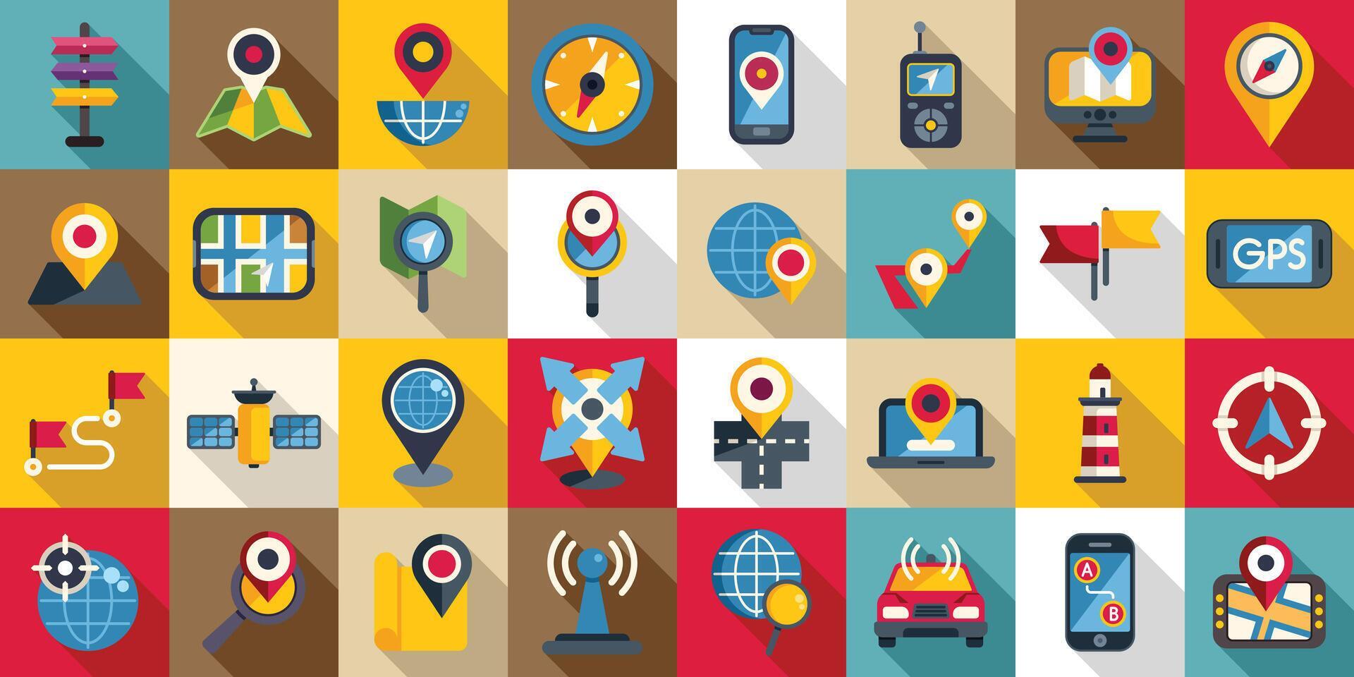 Geolocation icons set flat vector. Pin map location 40270259 Vector Art ... Geolocation icons set flat vector. Pin map location 40270259 Vector Art ...