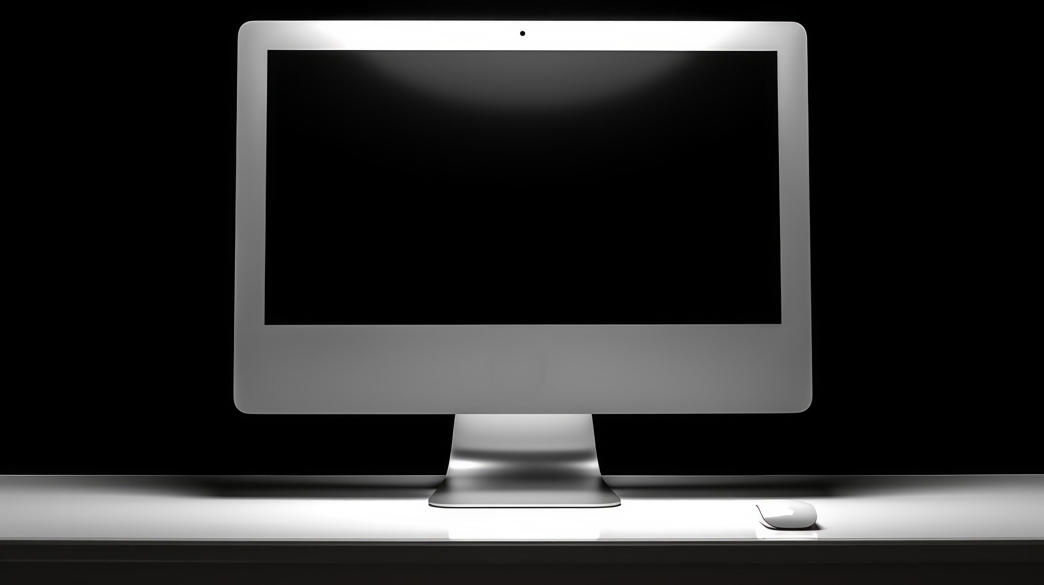 AI generated an desktop computer with blank screen 40275029 Stock Photo ...