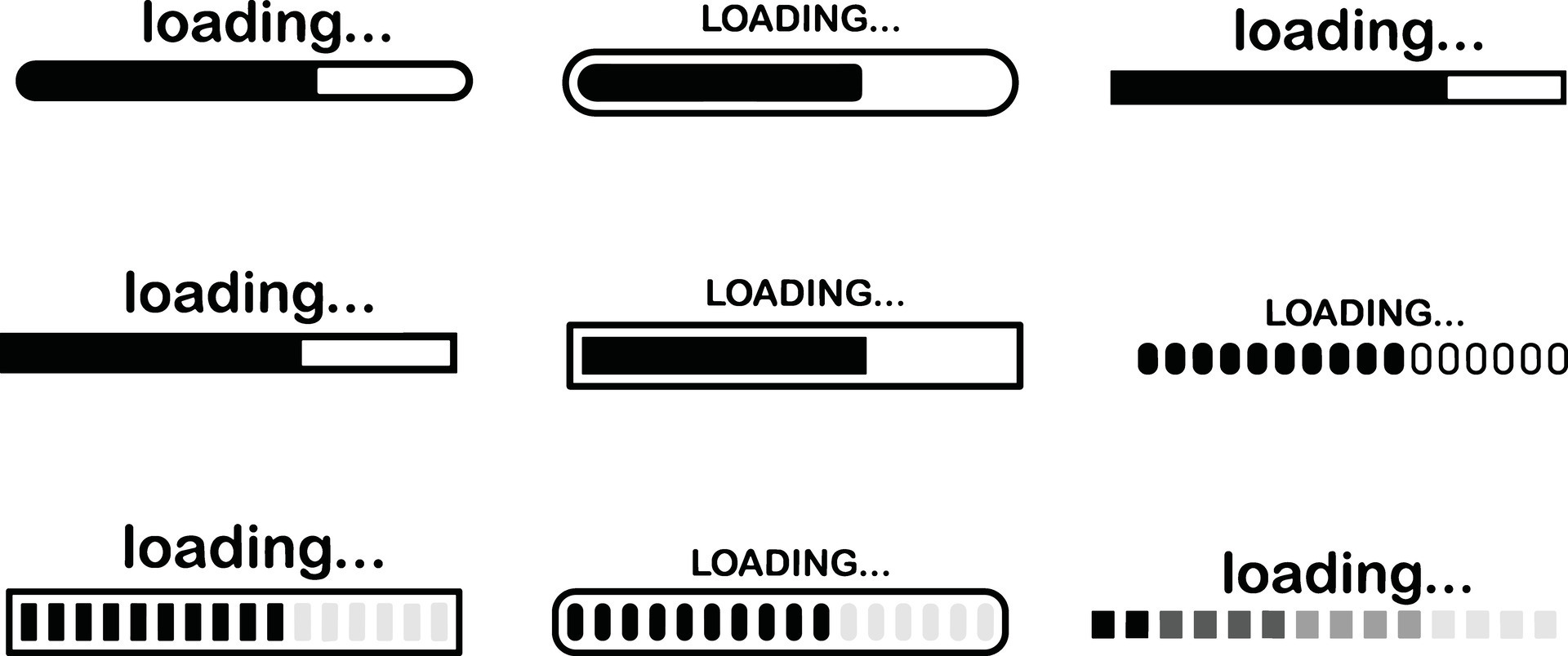 Load Indicator Loading Status Bar Download Progress And Line Upload