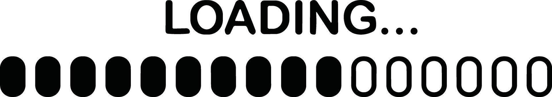 Load indicator. Loading status bar, download progress and line upload or file transfer waiting ...