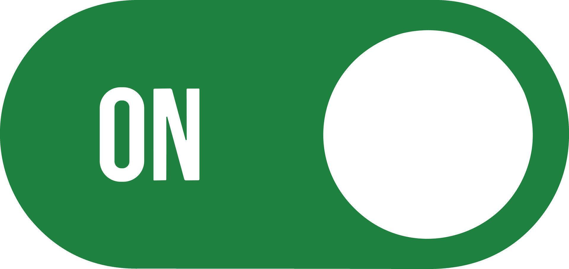 On Toggle Switch Button Vector Green On Switcher Icon Modern Web And Mobile App Switch Button