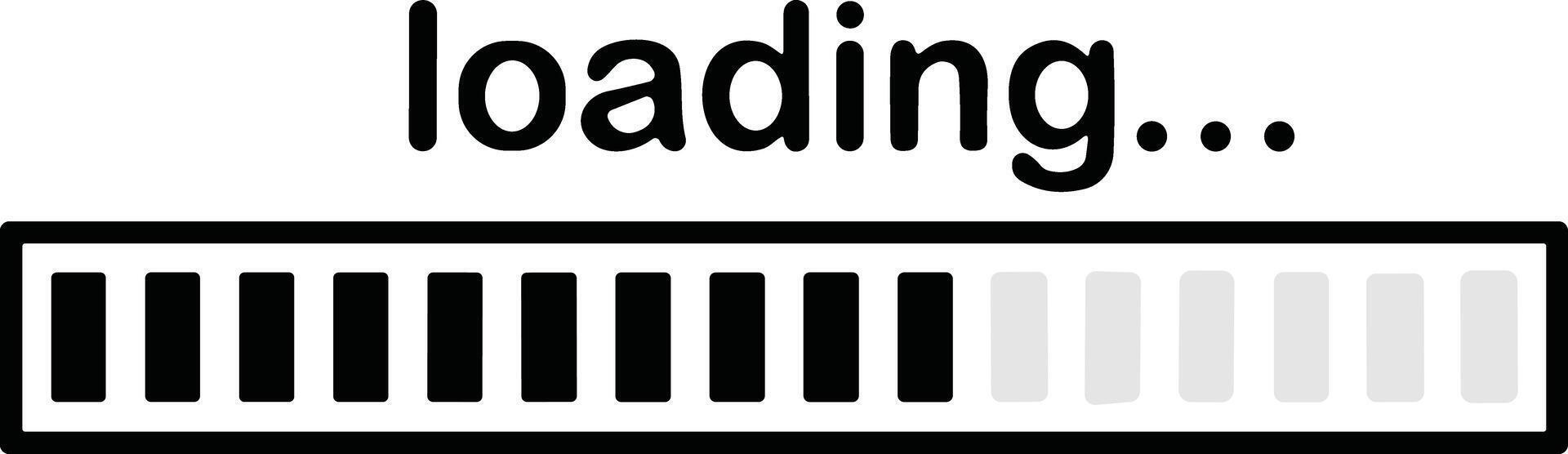 Load indicator. Loading status bar, download progress and line upload or file transfer waiting ...