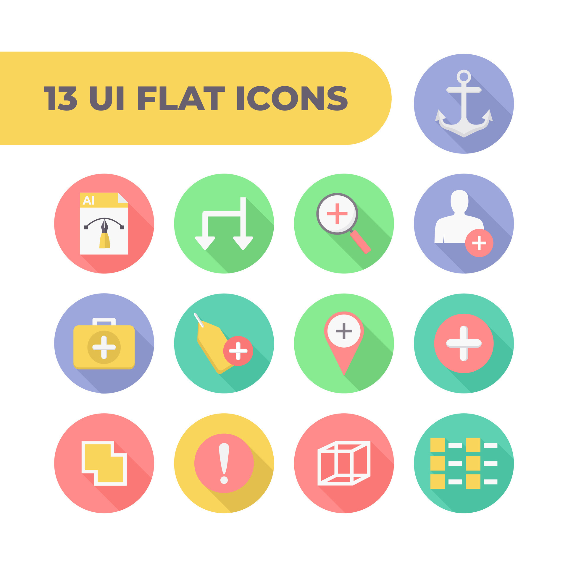 Set Flat User Interfaces Icon 40280713 Vector Art at Vecteezy