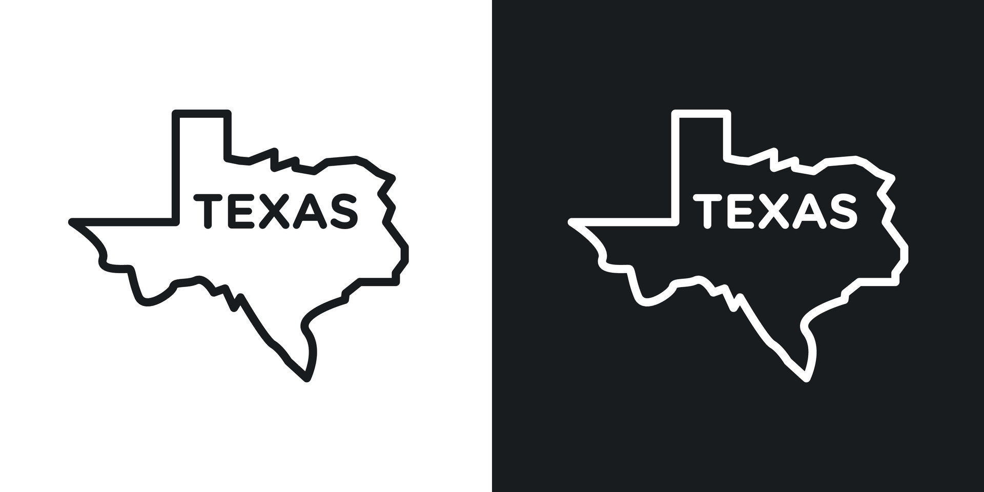 Texas map icon 40280992 Vector Art at Vecteezy