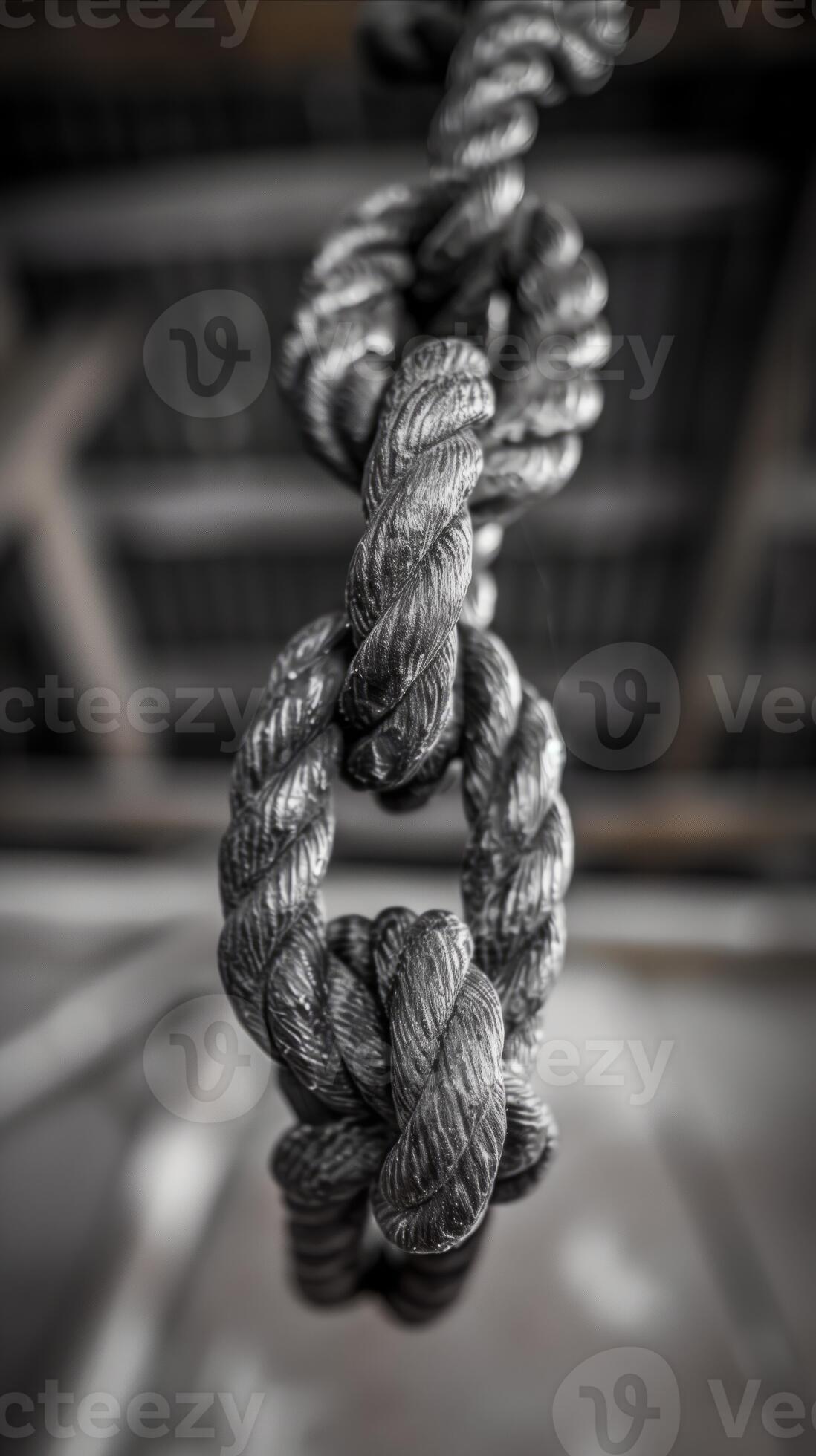 AI generated Close-up of intertwined ropes conveying strength and ...