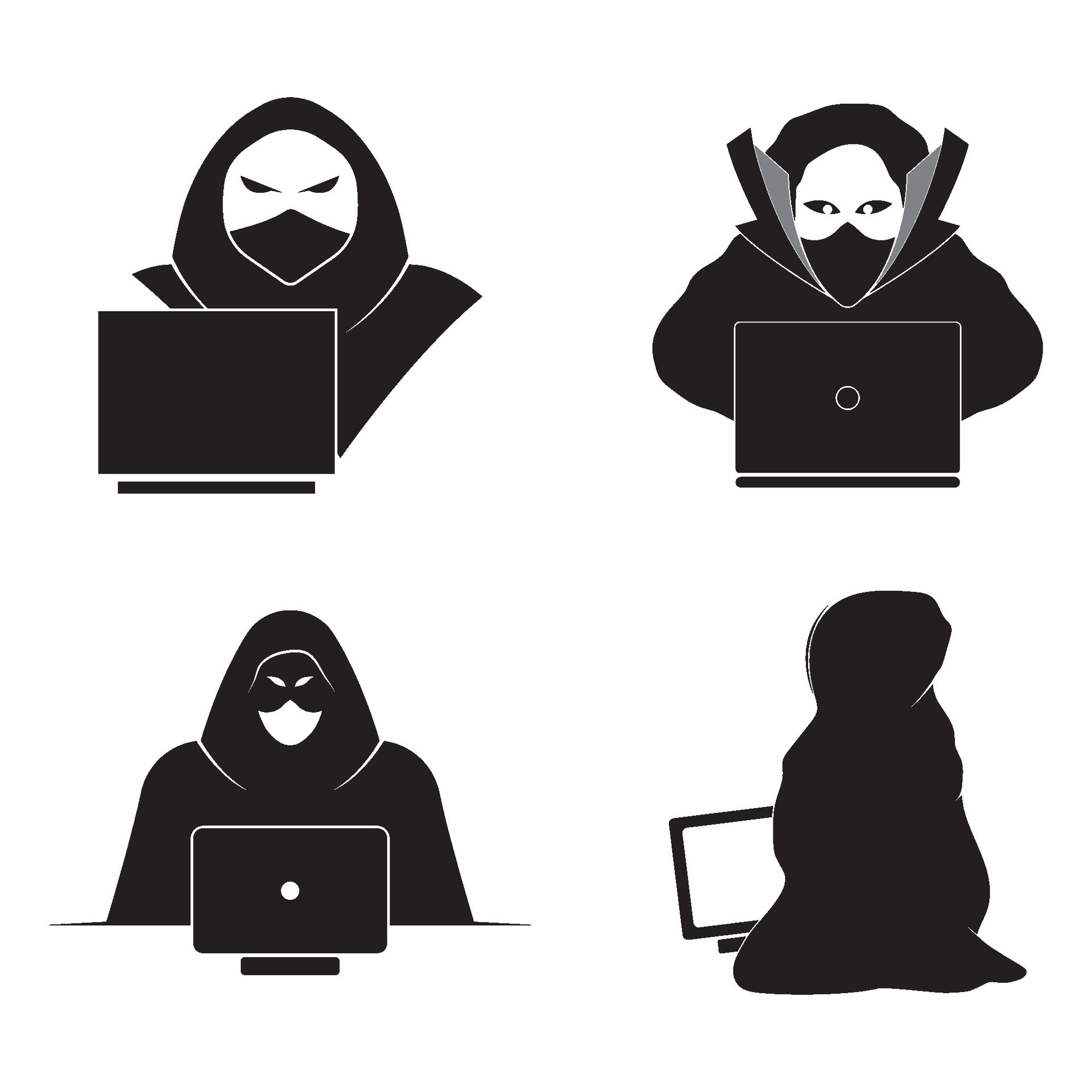 Anonymous hacker character illustration vector design 40294747 Vector ...