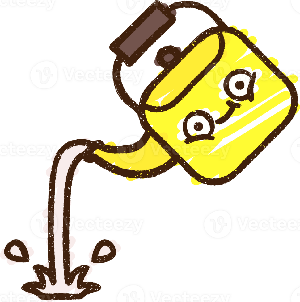 Pouring Kettle Chalk Drawing 40300955 Png