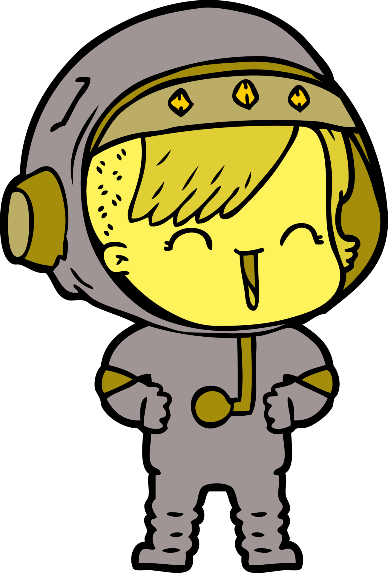 Happy Cartoon Space Girl 40305616 Png