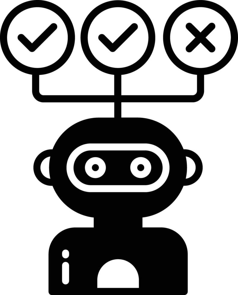Robot Thinking glyph and line vector illustration 40306127 Vector Art ...