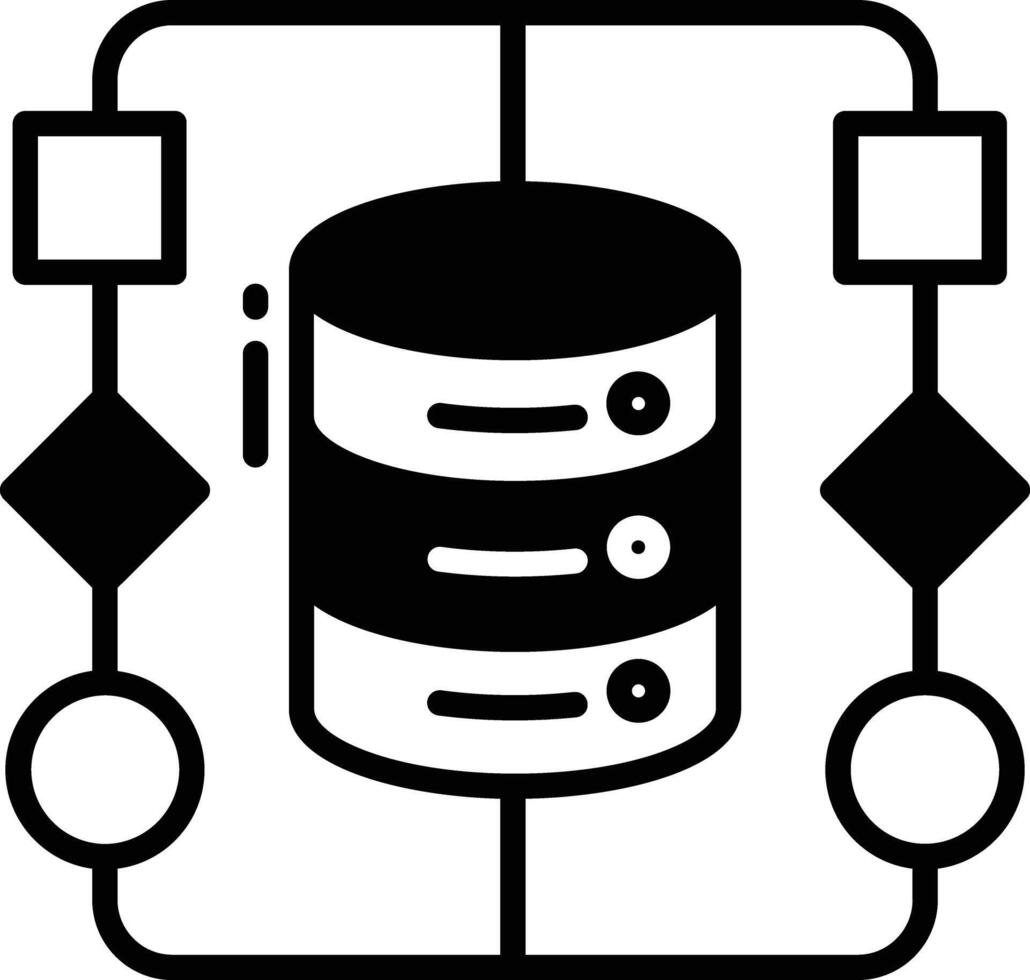 Database Algorithm Glyph And Line Vector Illustration 40306402 Vector Art At Vecteezy