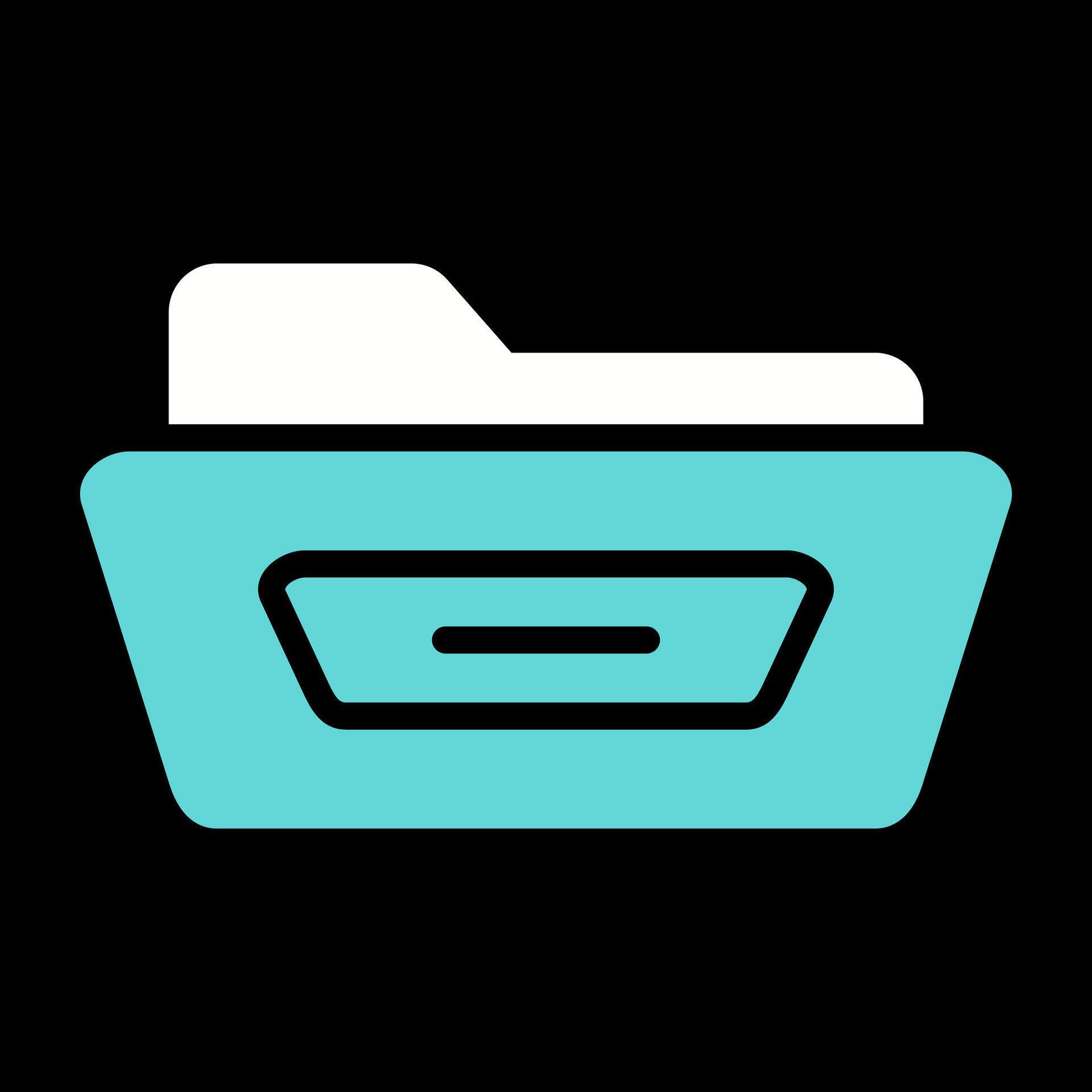 Open File Folder Vector Icon 40310626 Vector Art at Vecteezy