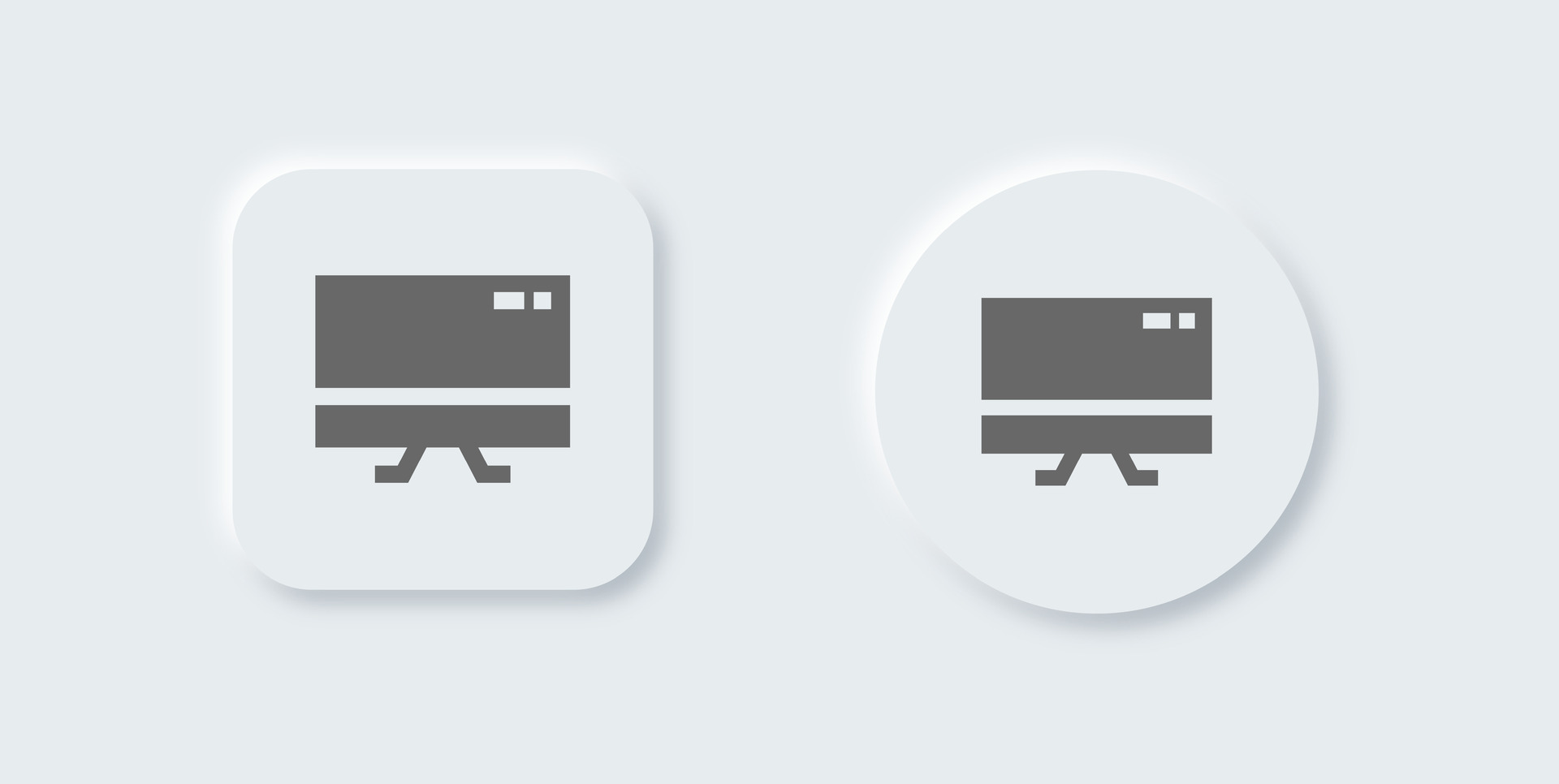 Display Solid Icon In Neomorphic Design Style Screen Device Signs