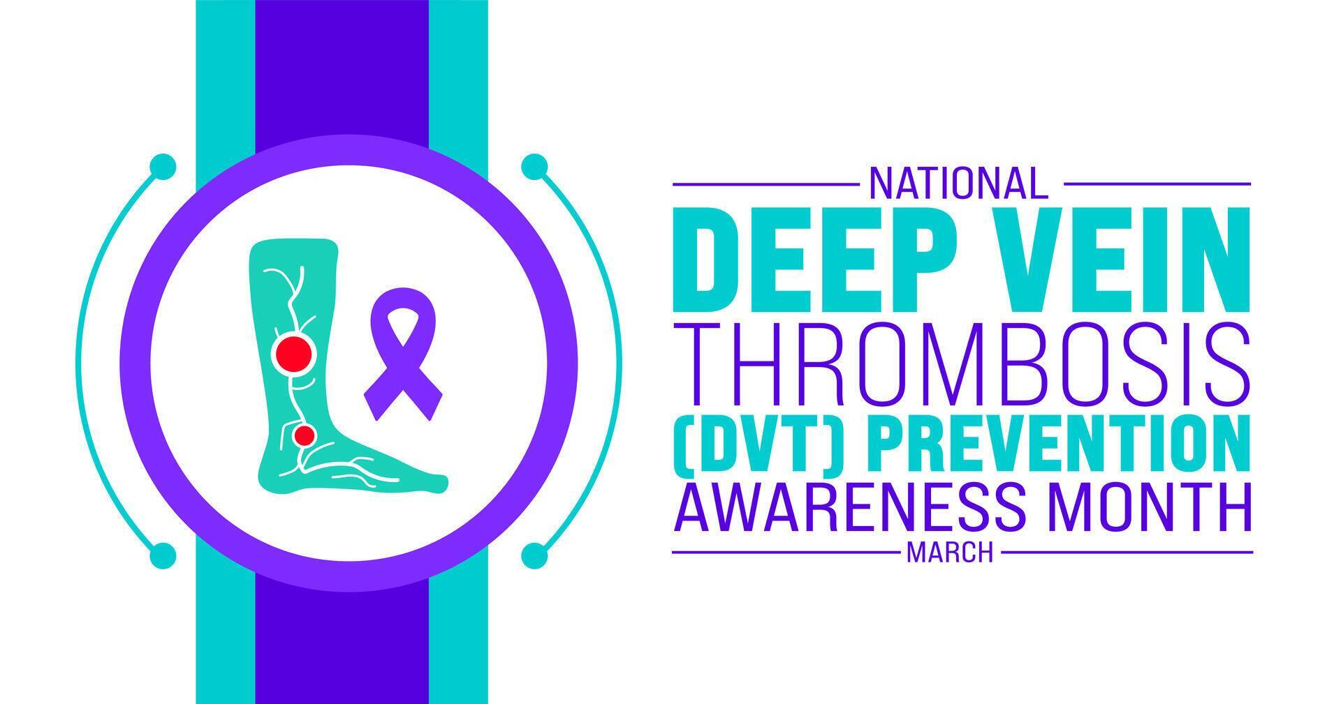 March Is Deep Vein Thrombosis Dvt Prevention Awareness Month Background Template Holiday