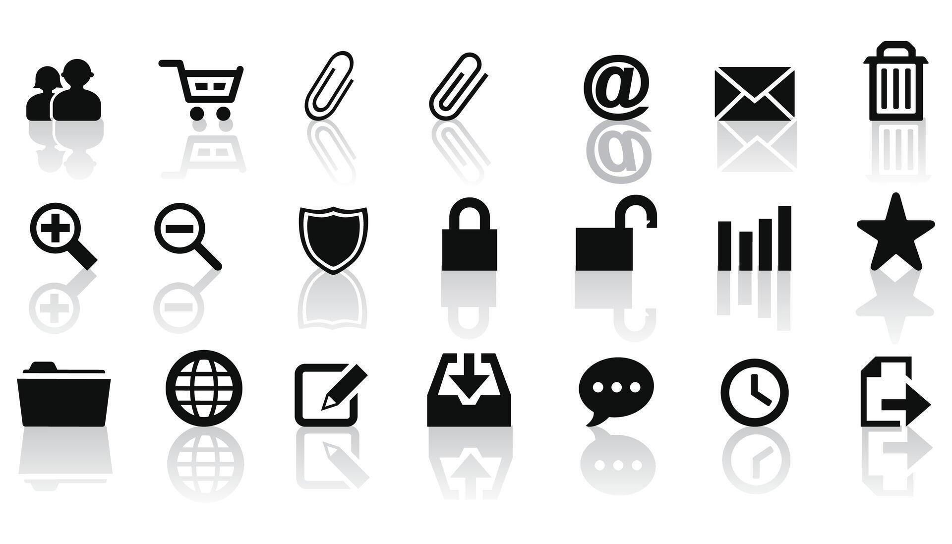 Collection of simple web icons. various web elements. Universal web ...