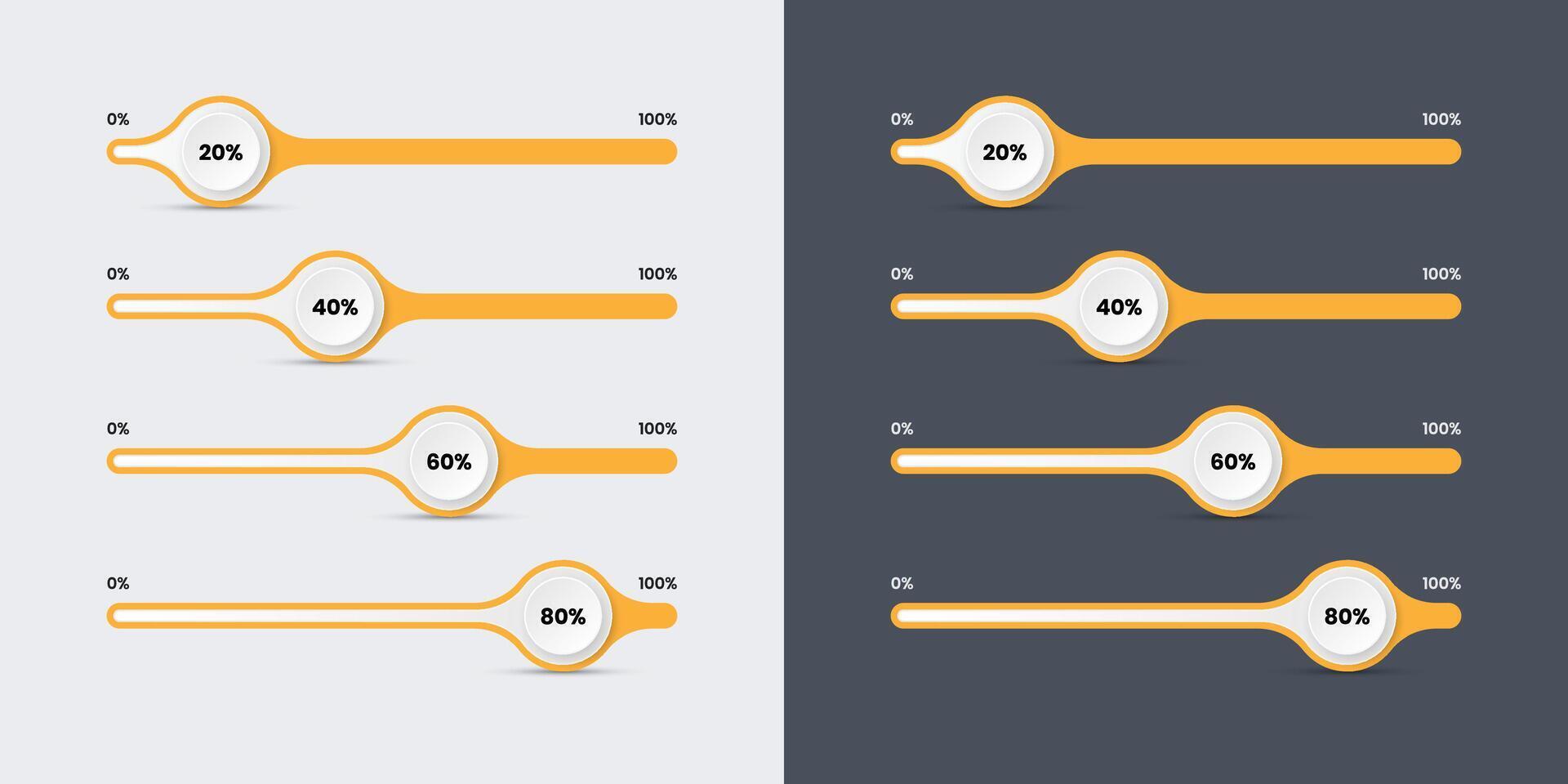 Clean minimalist progress bar with percentage for mobile and web interface 40327158 Vector Art ...