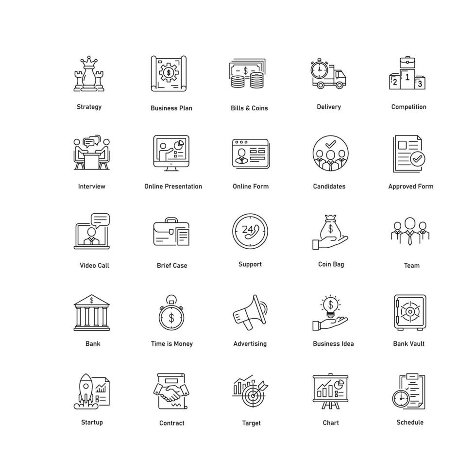 Corporate Finance Vector Icon Pack 40327341 Vector Art at Vecteezy