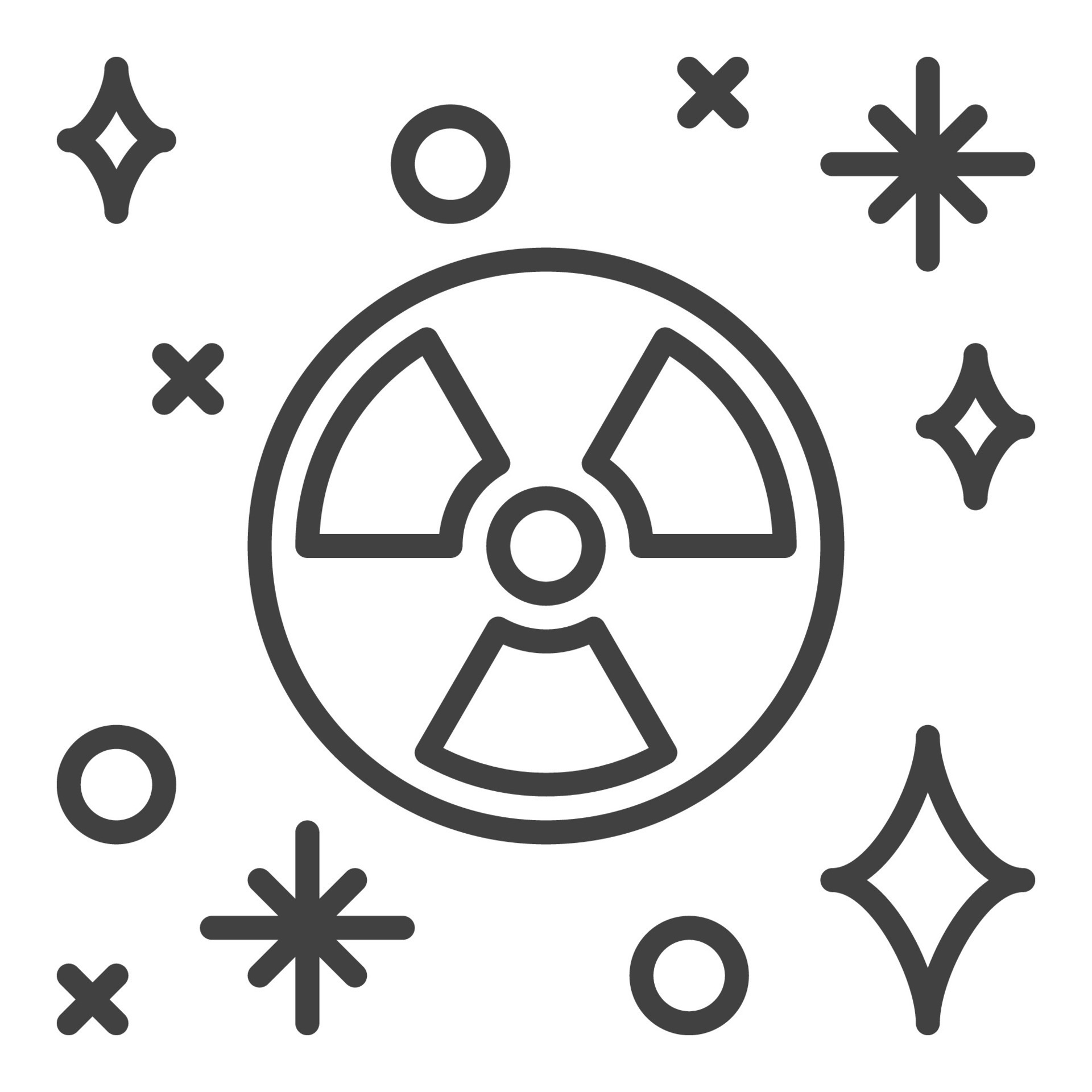 Space Based Nukes Vector Radiation Icon Or Sign In Outline Style 40331868 Vector Art At Vecteezy
