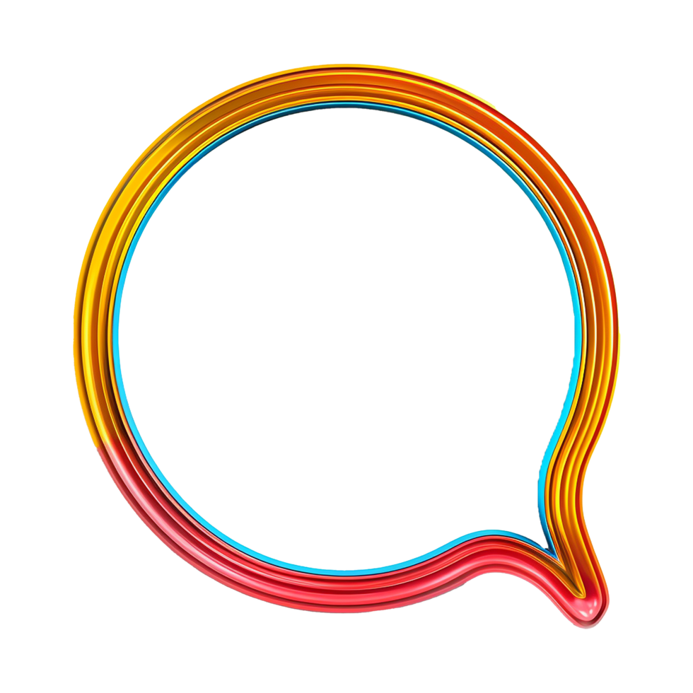 AI generated 3d speech bubble isolated on transparent background png ...