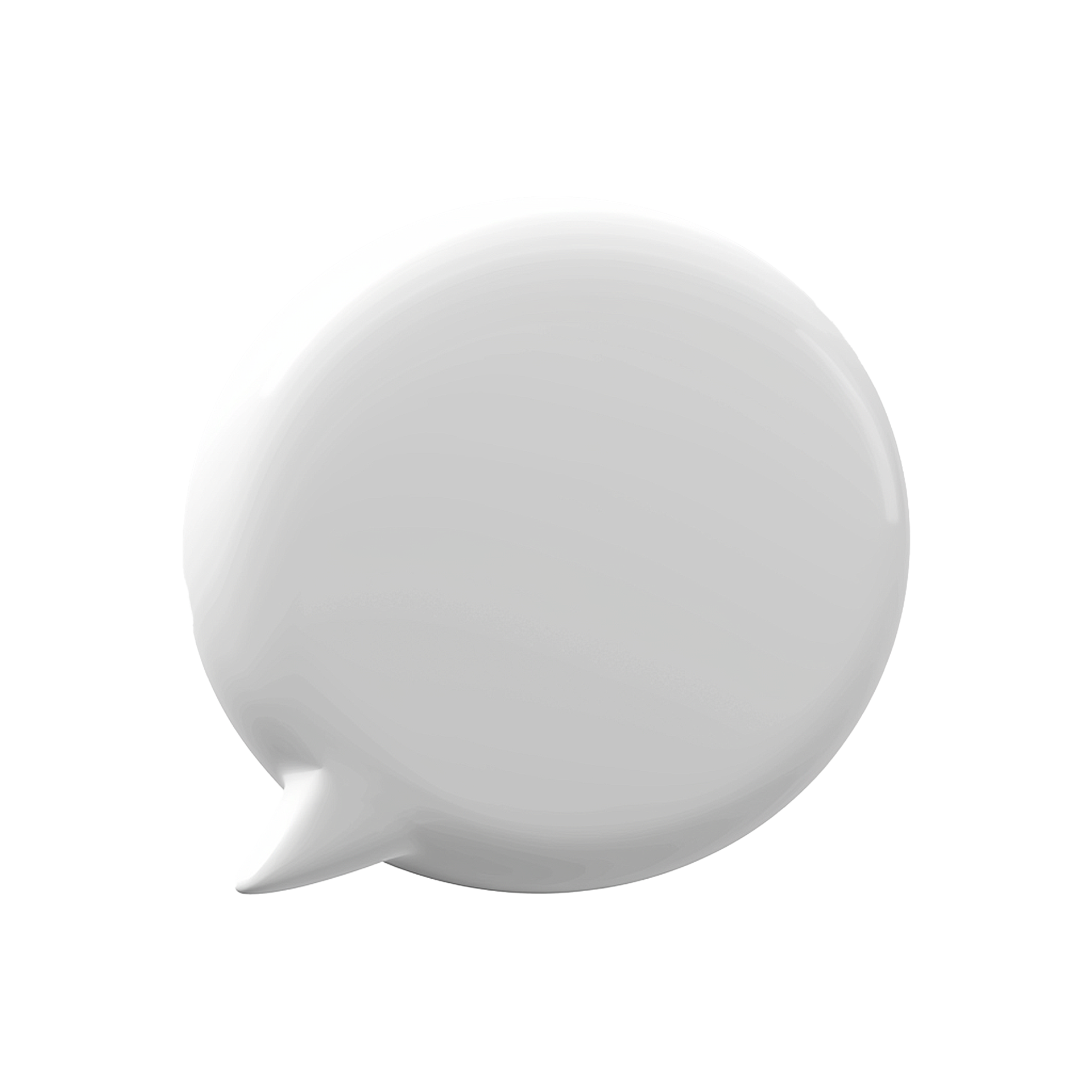 AI generated 3d speech bubble isolated on transparent background png ...