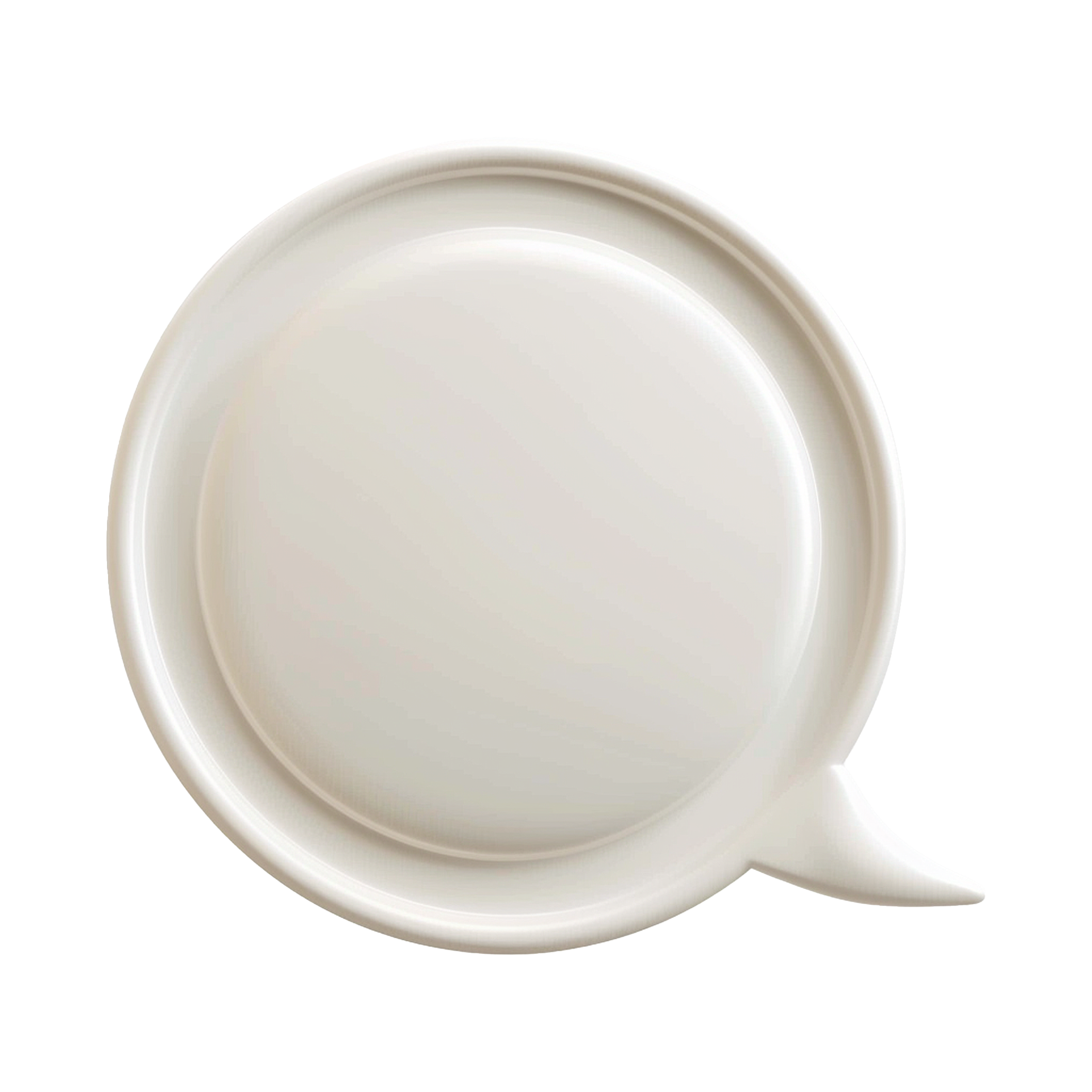 AI generated 3d speech bubble isolated on transparent background png ...