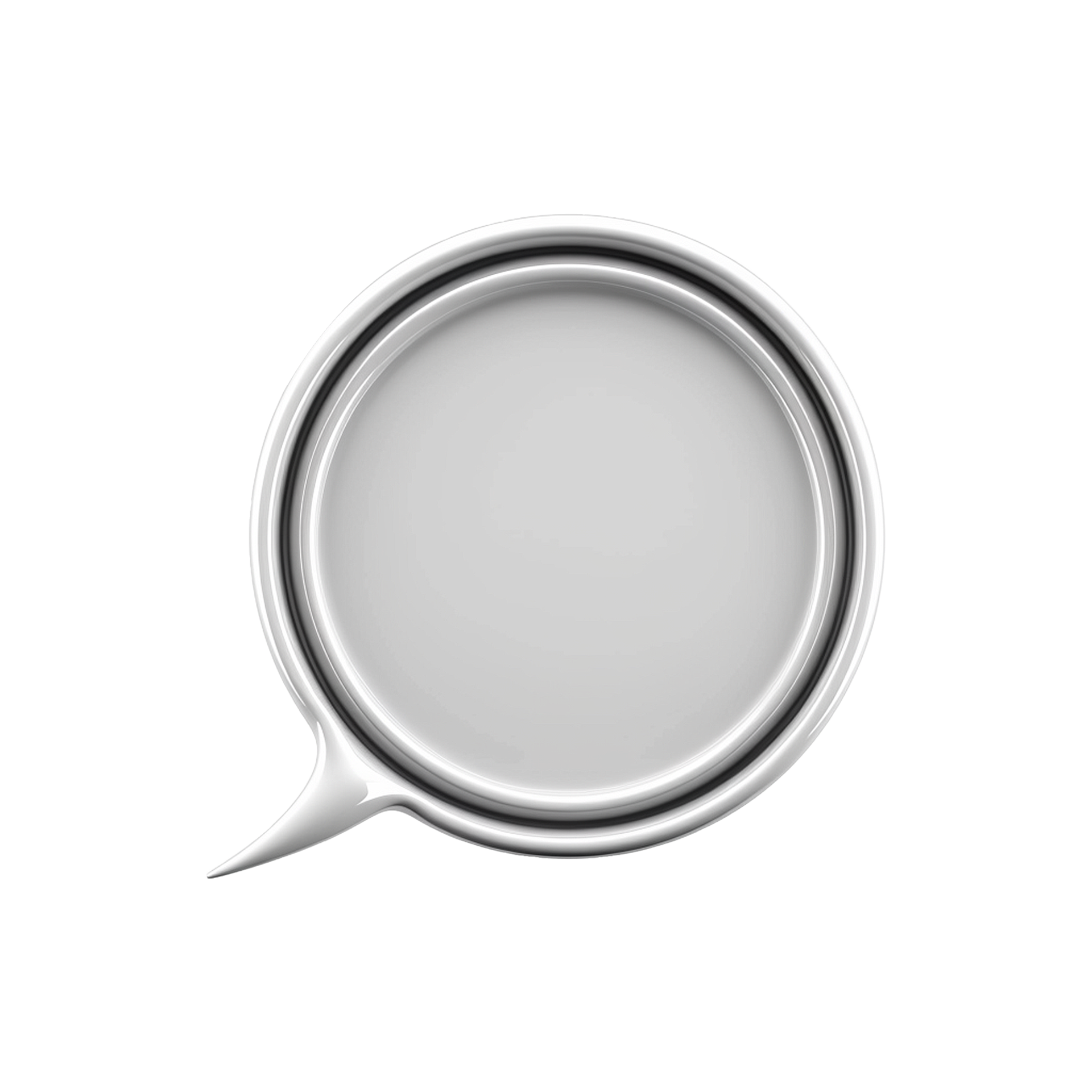 AI generated 3d speech bubble isolated on transparent background png ...