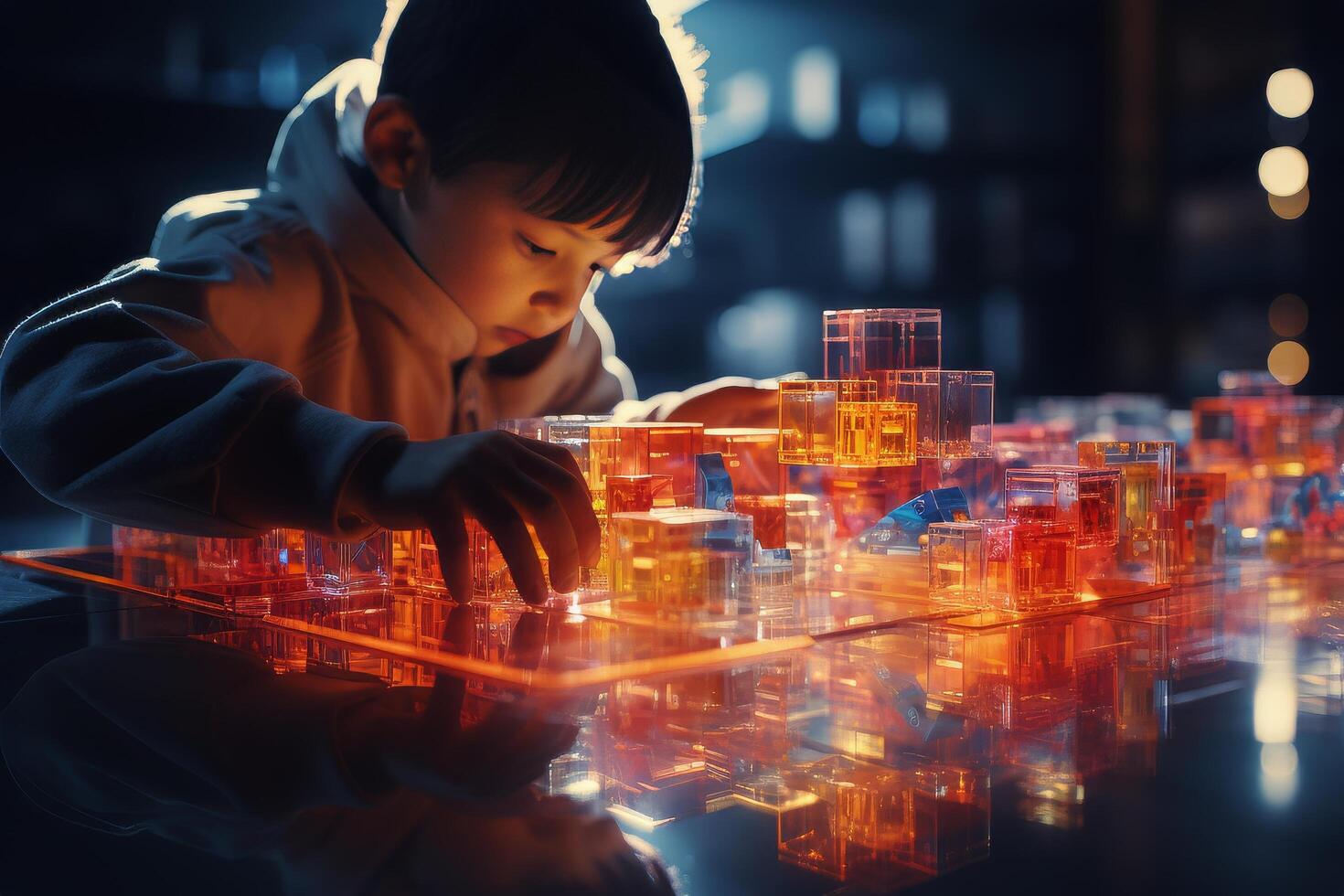 AI generated toddler playing with blocks 40335952 Stock Photo at Vecteezy